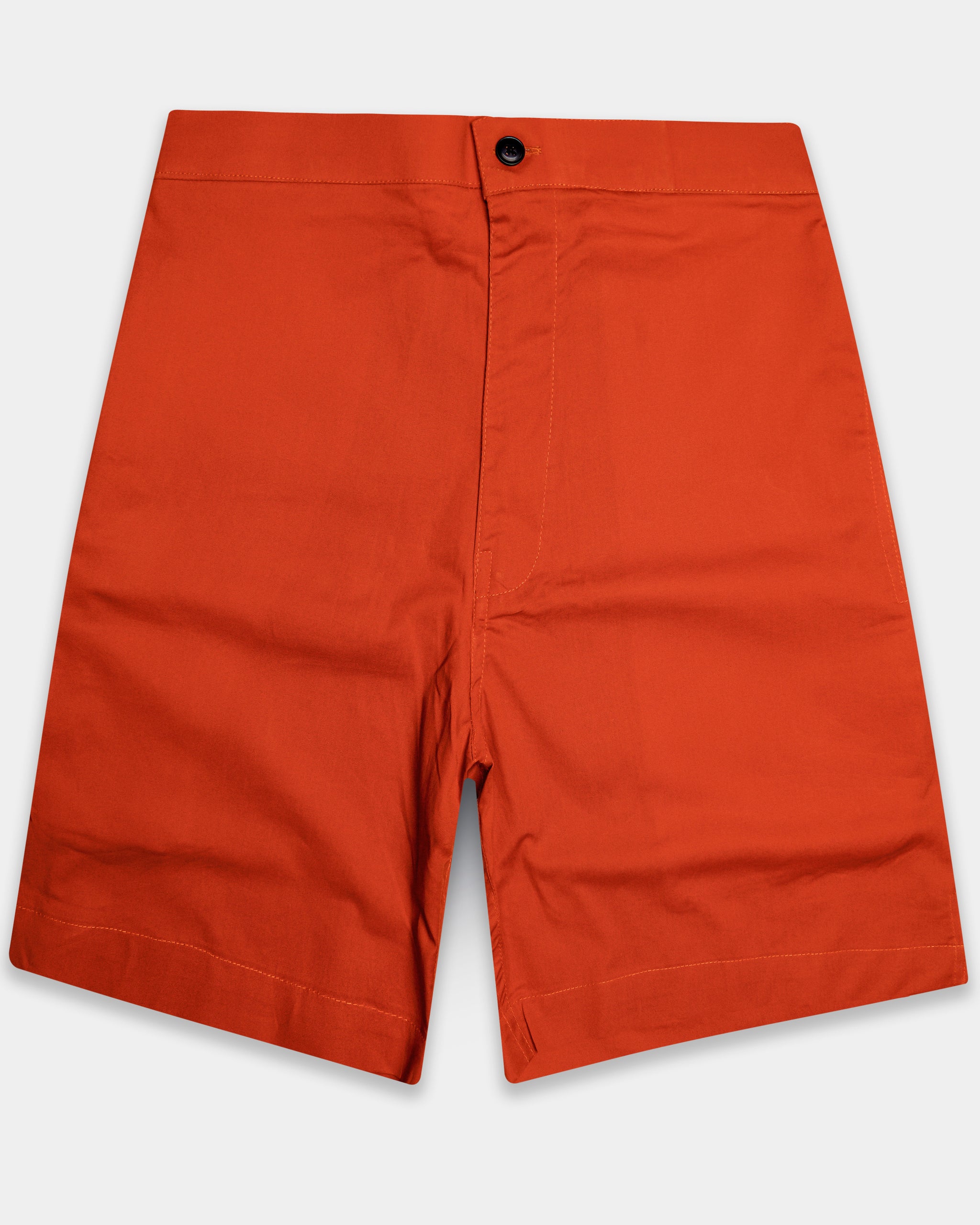Carmelo-Jasper Orange Solid Premium Cotton Shorts For Men