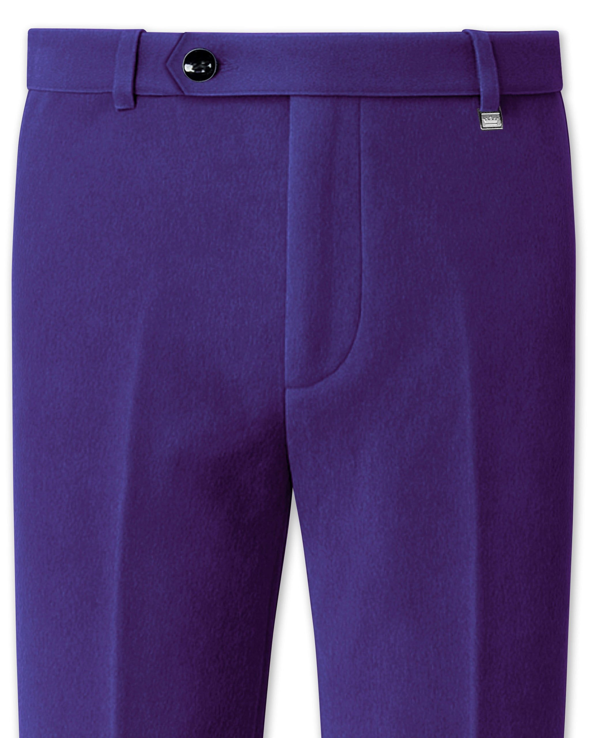 Velaris-Jacarta Purple Plain-Solid Premium Velvet Pant For Men.