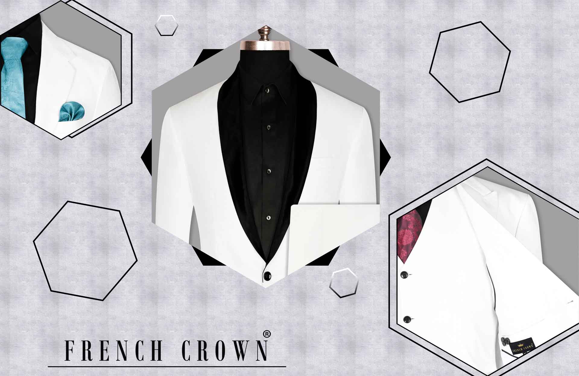 Buy White Suits For Men at Best Price - French Crown
