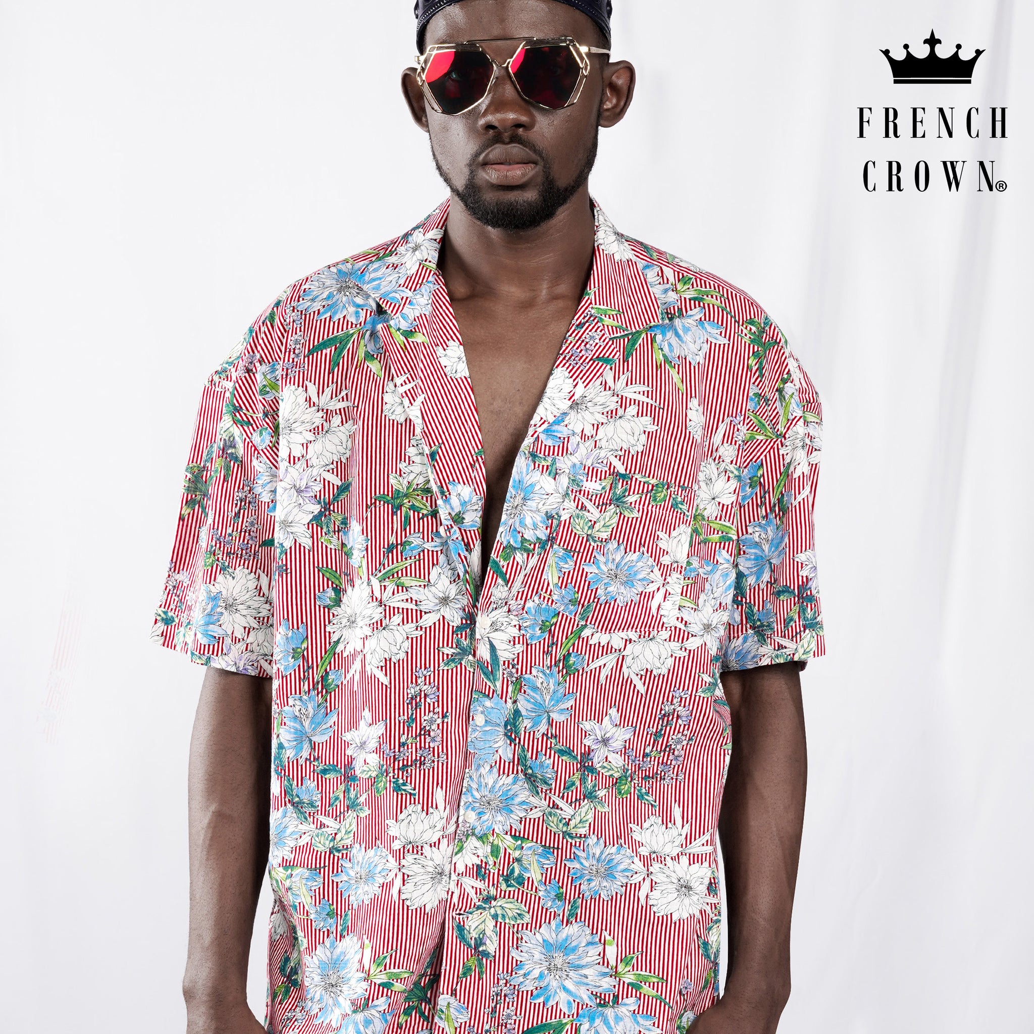 Rudy Red and White Formal/Casual Prints Premium Cotton Shirt For Men ...