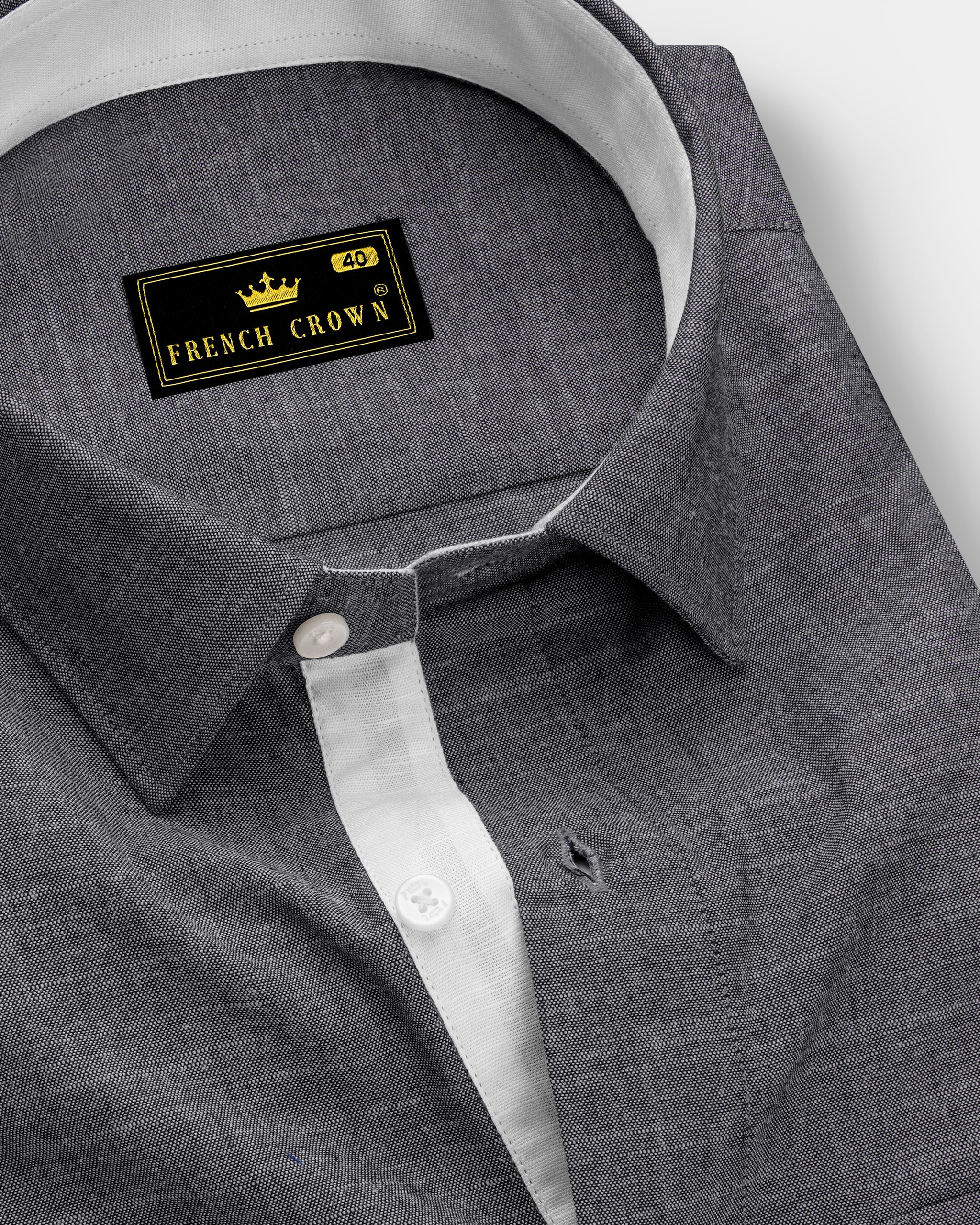 Boulder Gray Formal/Casual Textured Premium Cotton Shirt For Men - Rare ...