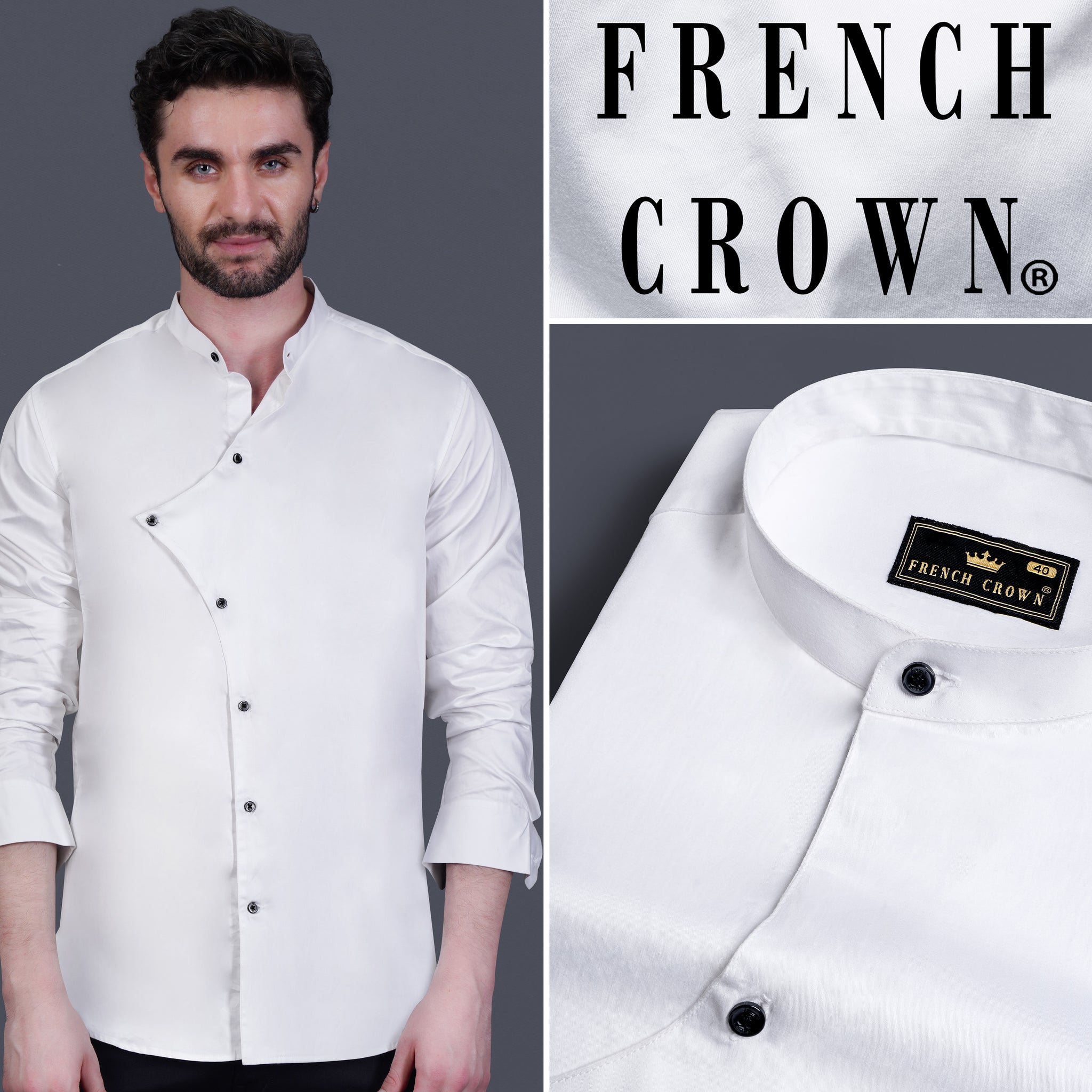 Bright White Casual Plain-Solid Premium Cotton Shirt For Men