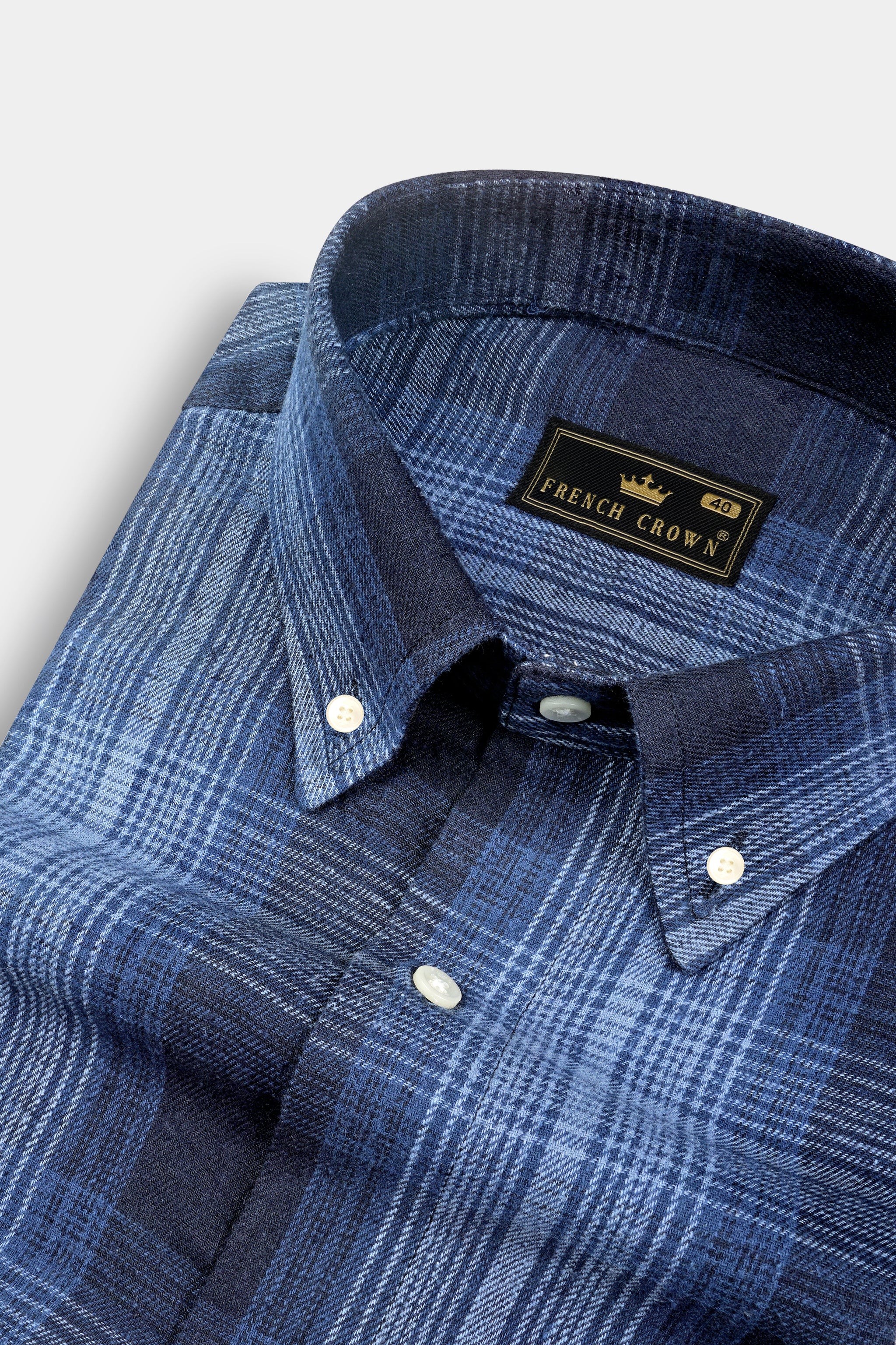 Tealish Blue And Wild Casual Checks Plaid Premium Cotton Button Down ...