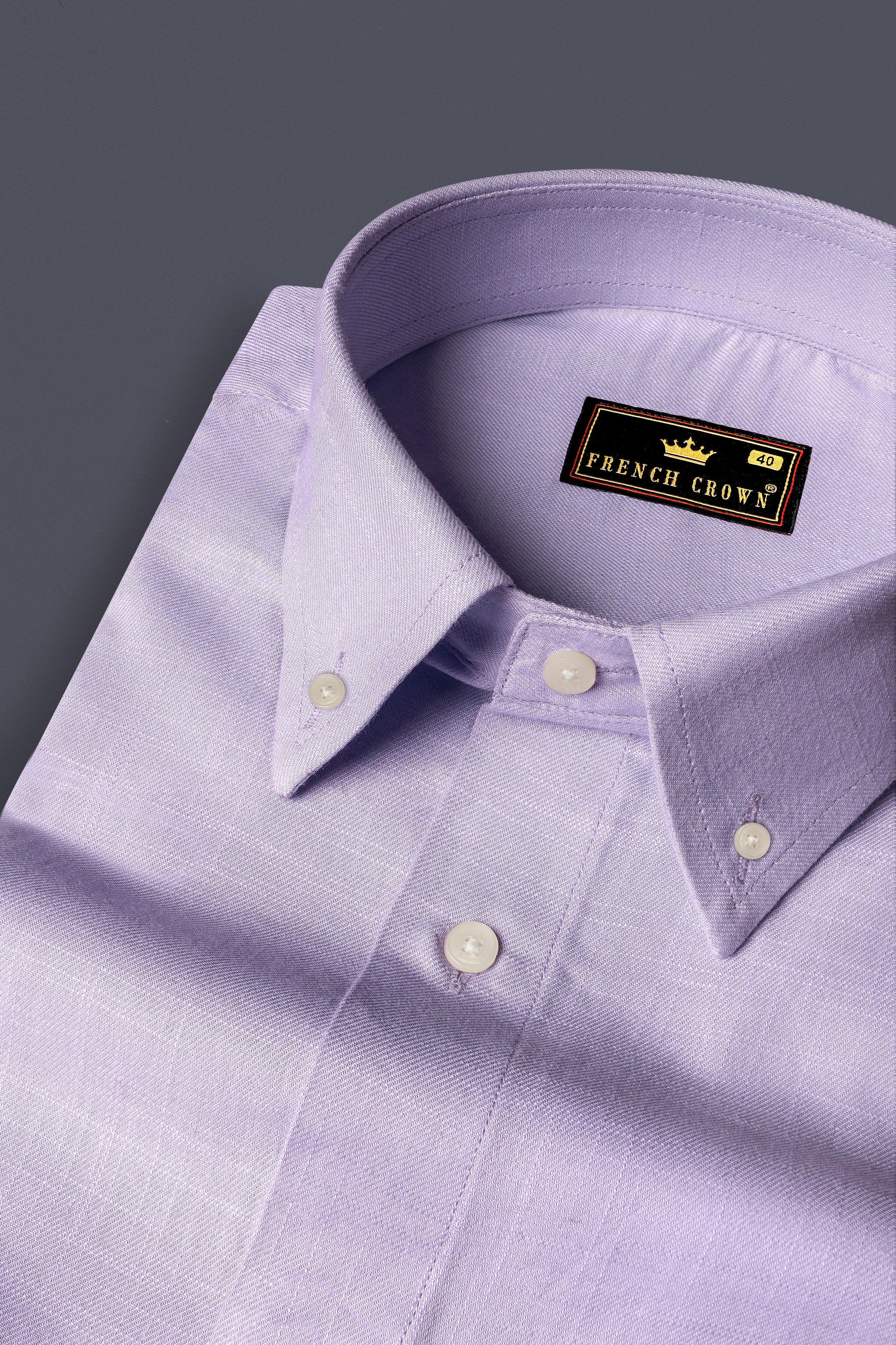 Chatelle Purple Casual Plain Solid Premium Cotton Button Down Shirt For Men