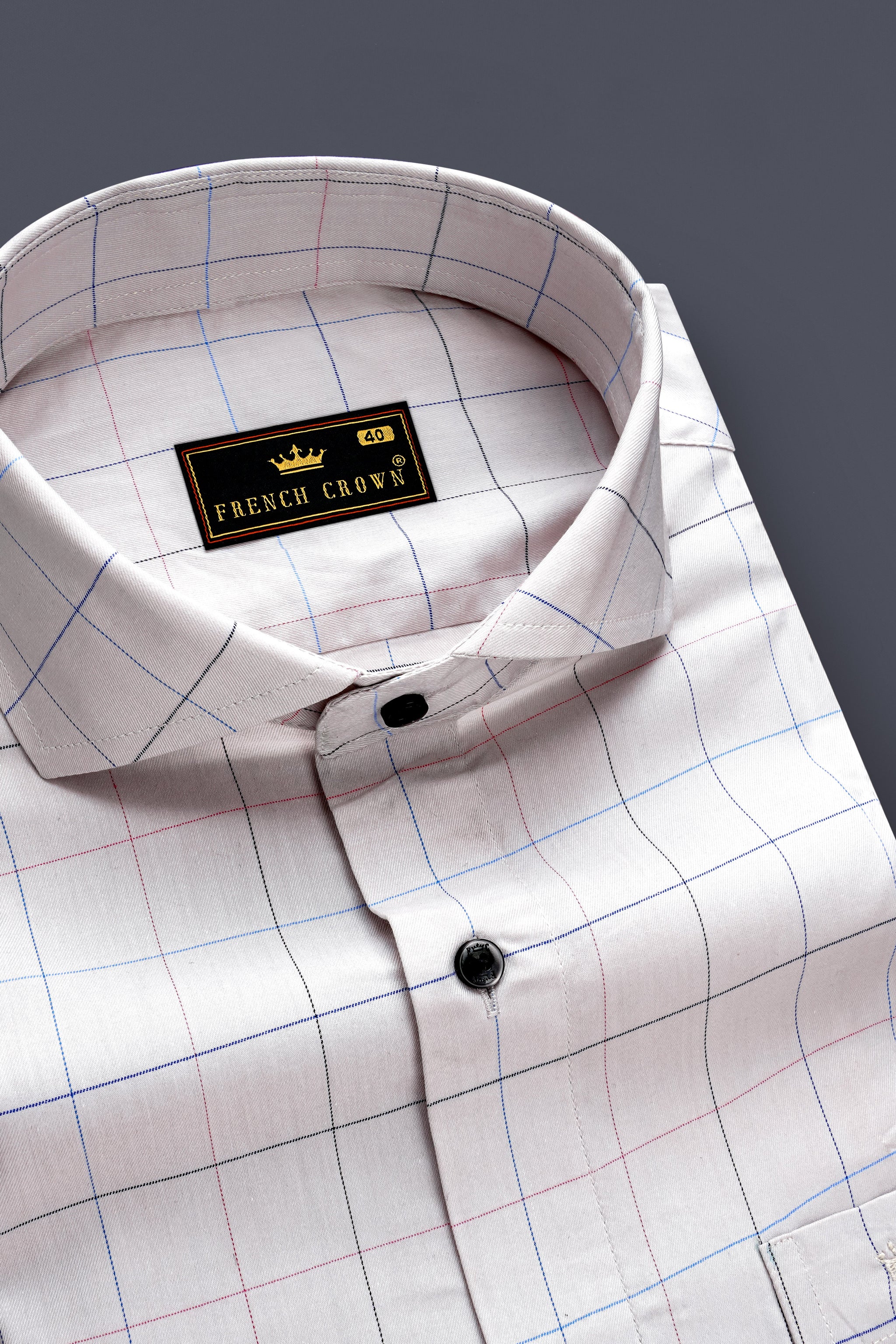 Lattice-Alto Gray Window Formal Textured Premium Cotton Shirt For Men