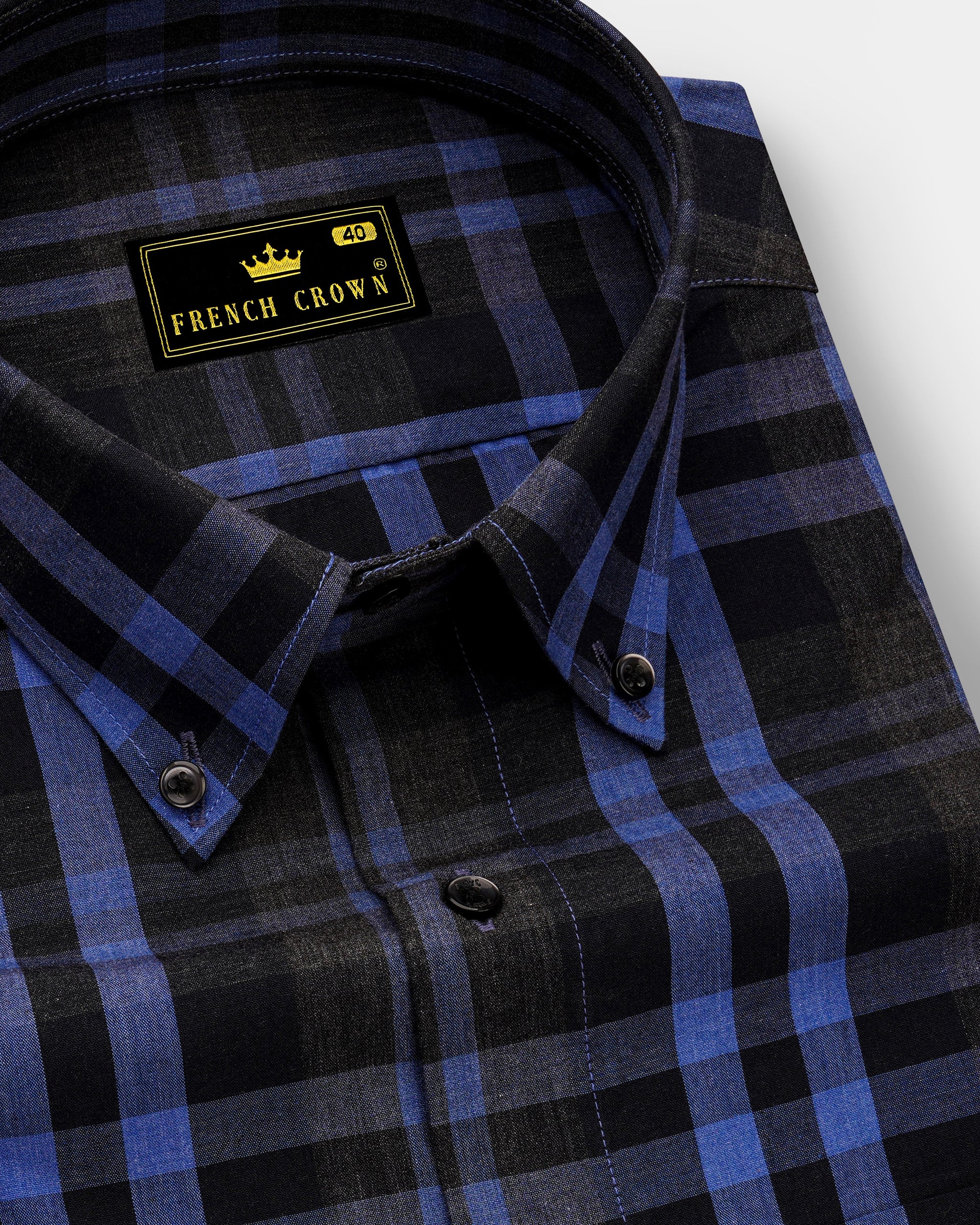 Blunero-Scampi Blue And Jade Black Solid Semi Formal Premium Cotton ...