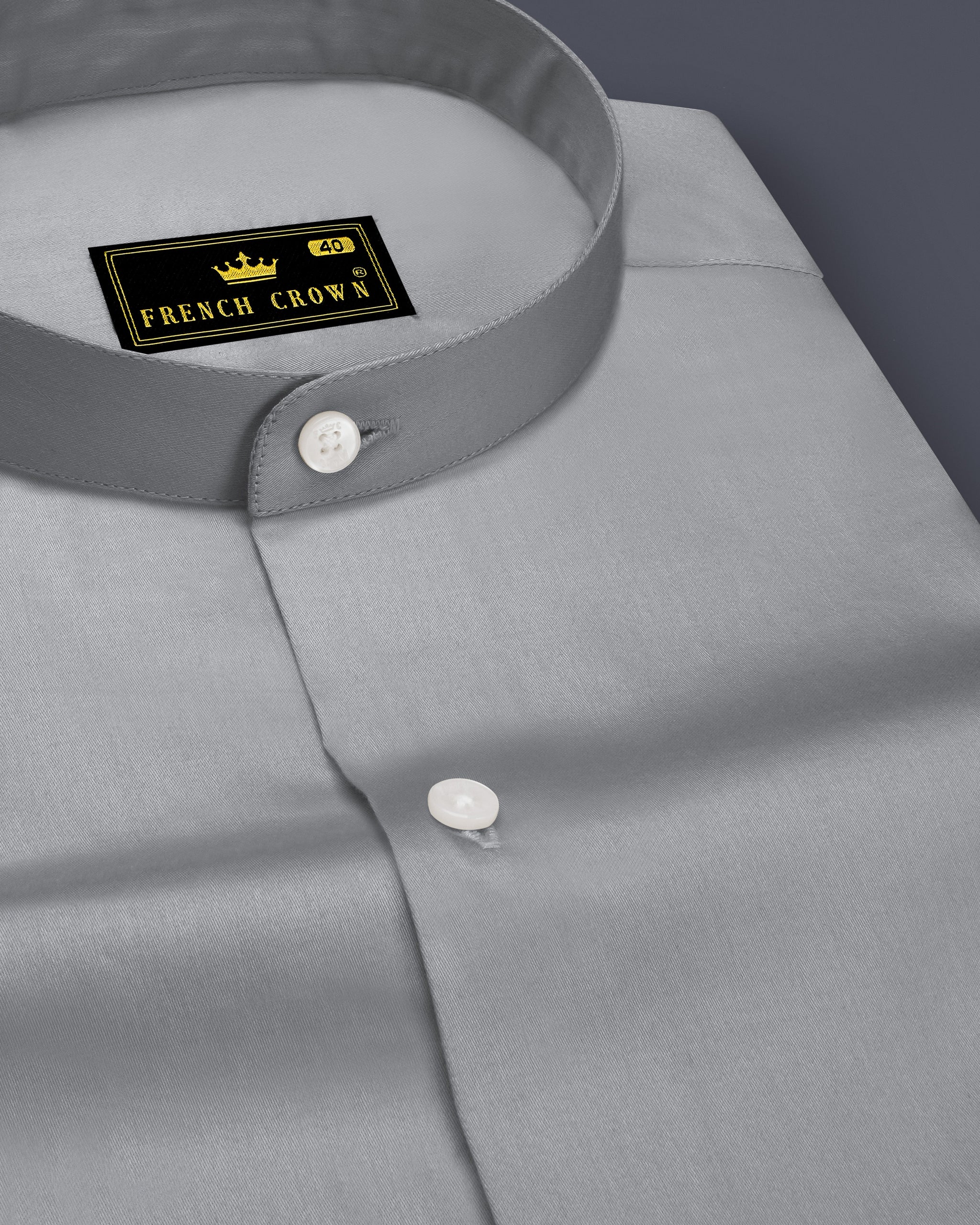 Silvoro-Celeste Gray Premium Cotton Shirt For Men