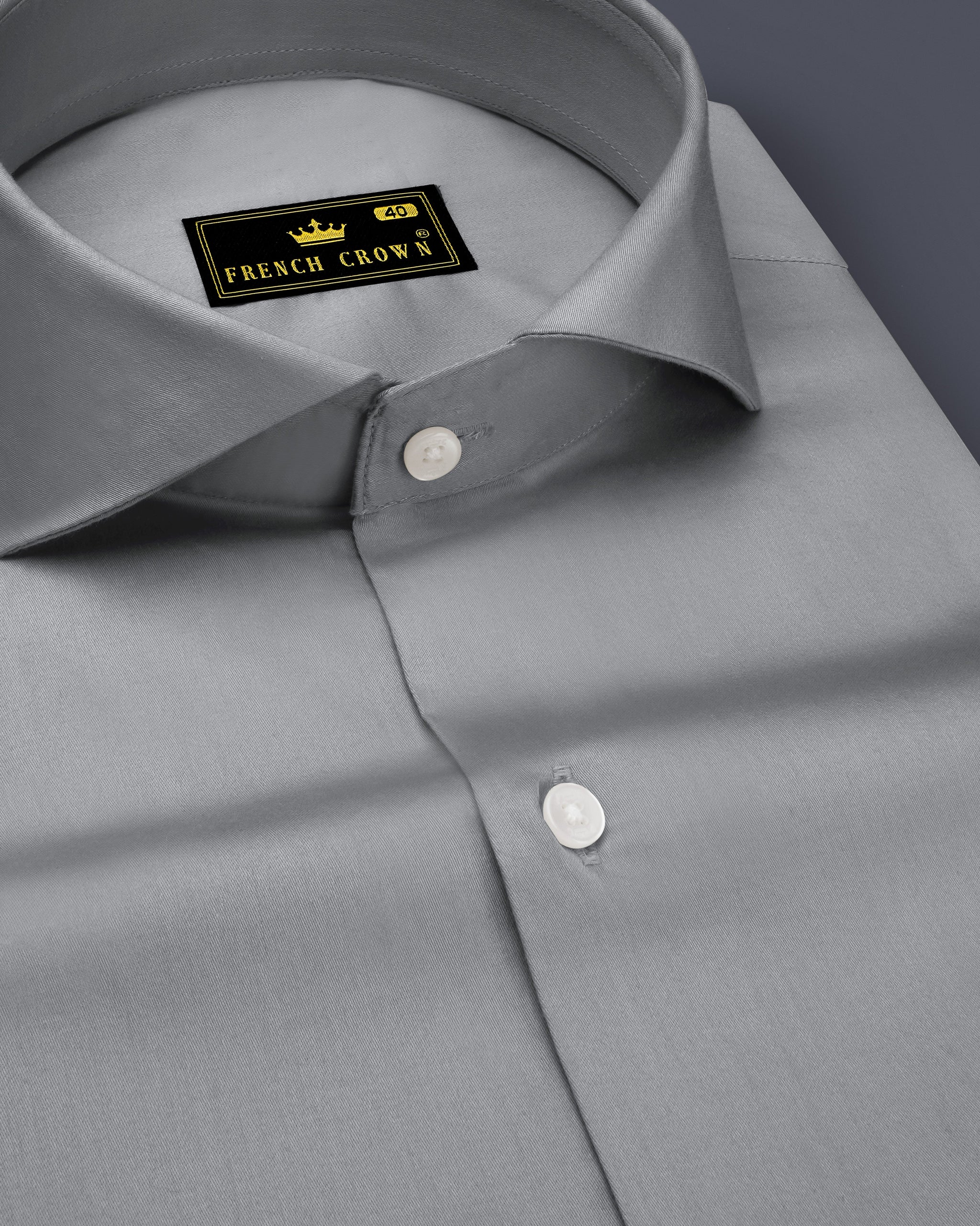Silvoro-Celeste Gray Premium Cotton Shirt For Men