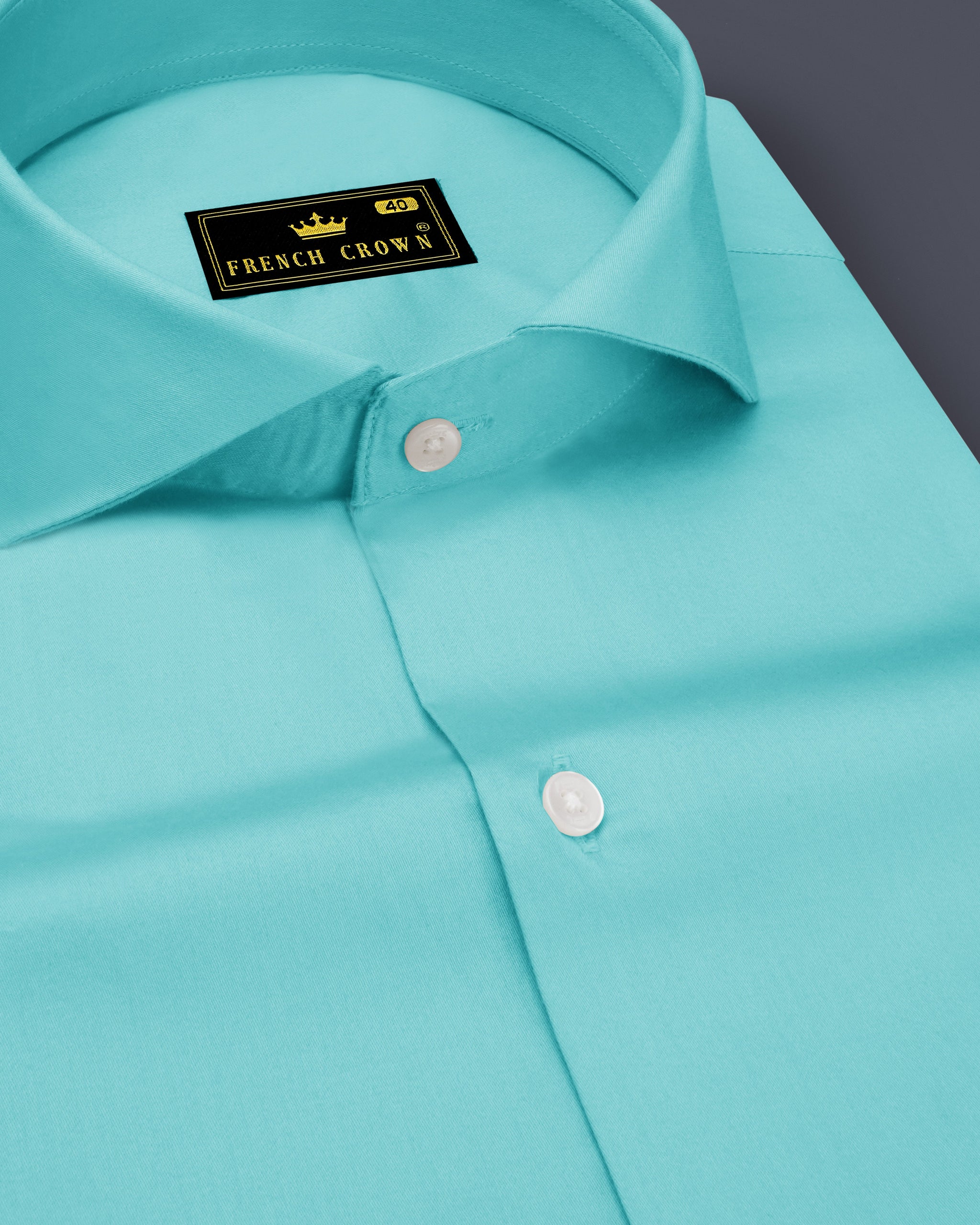 Celesto-Downy Blue Plain Solid Formal Premium Cotton Shirt For Men