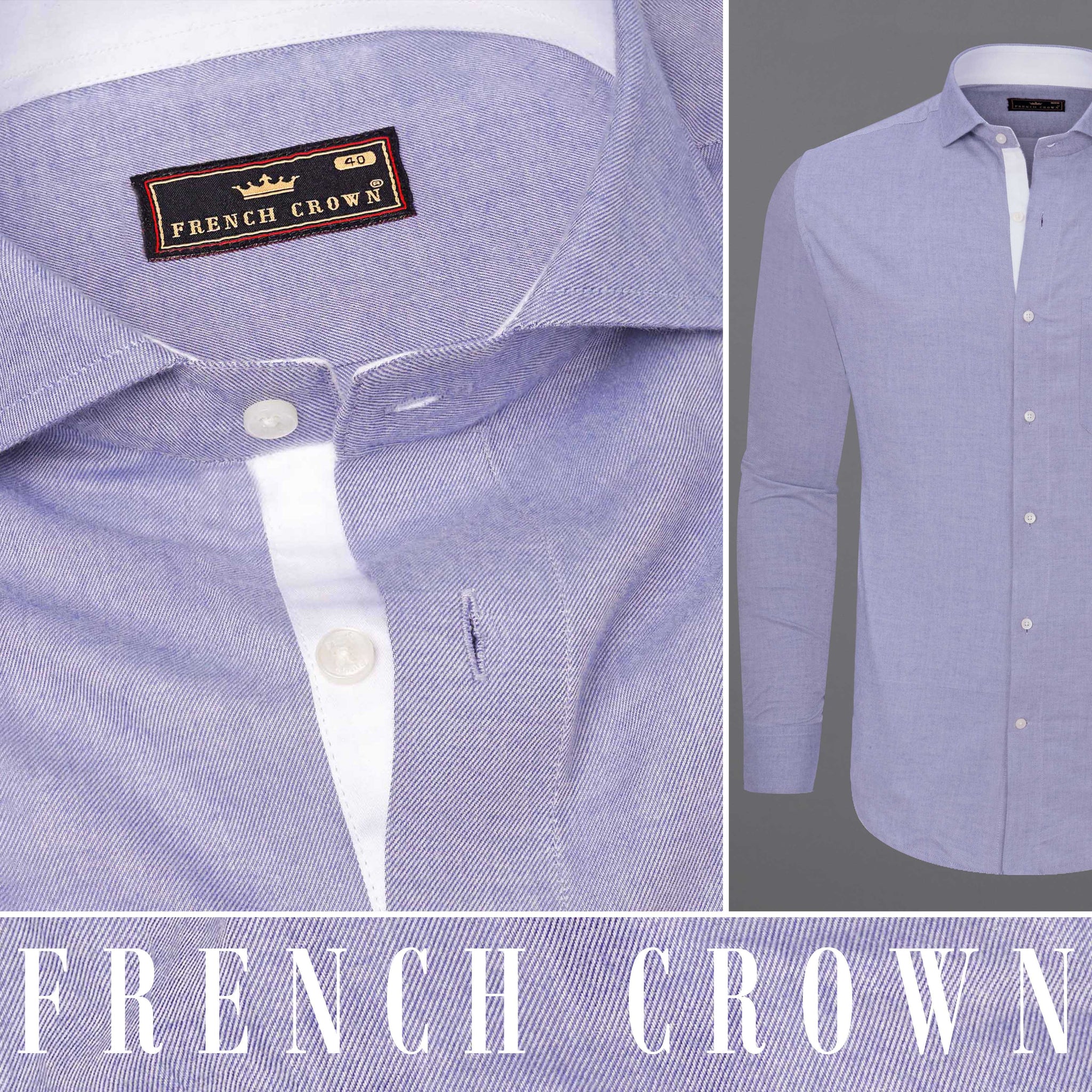 Amethyst Purple Formal Plain-Solid Premium Cotton Shirt For Men ...