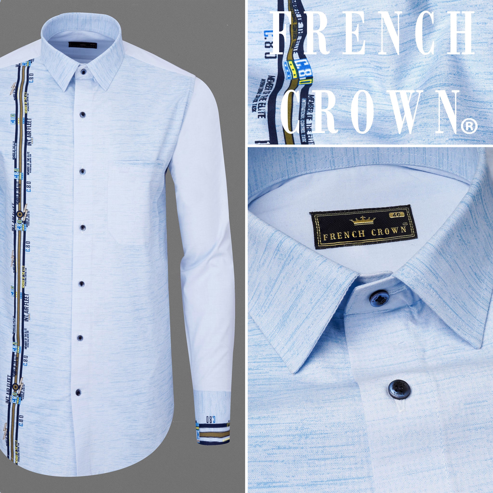 Tropical Blue Casual Prints Premium Cotton Shirt For Men - Snitch Shirts