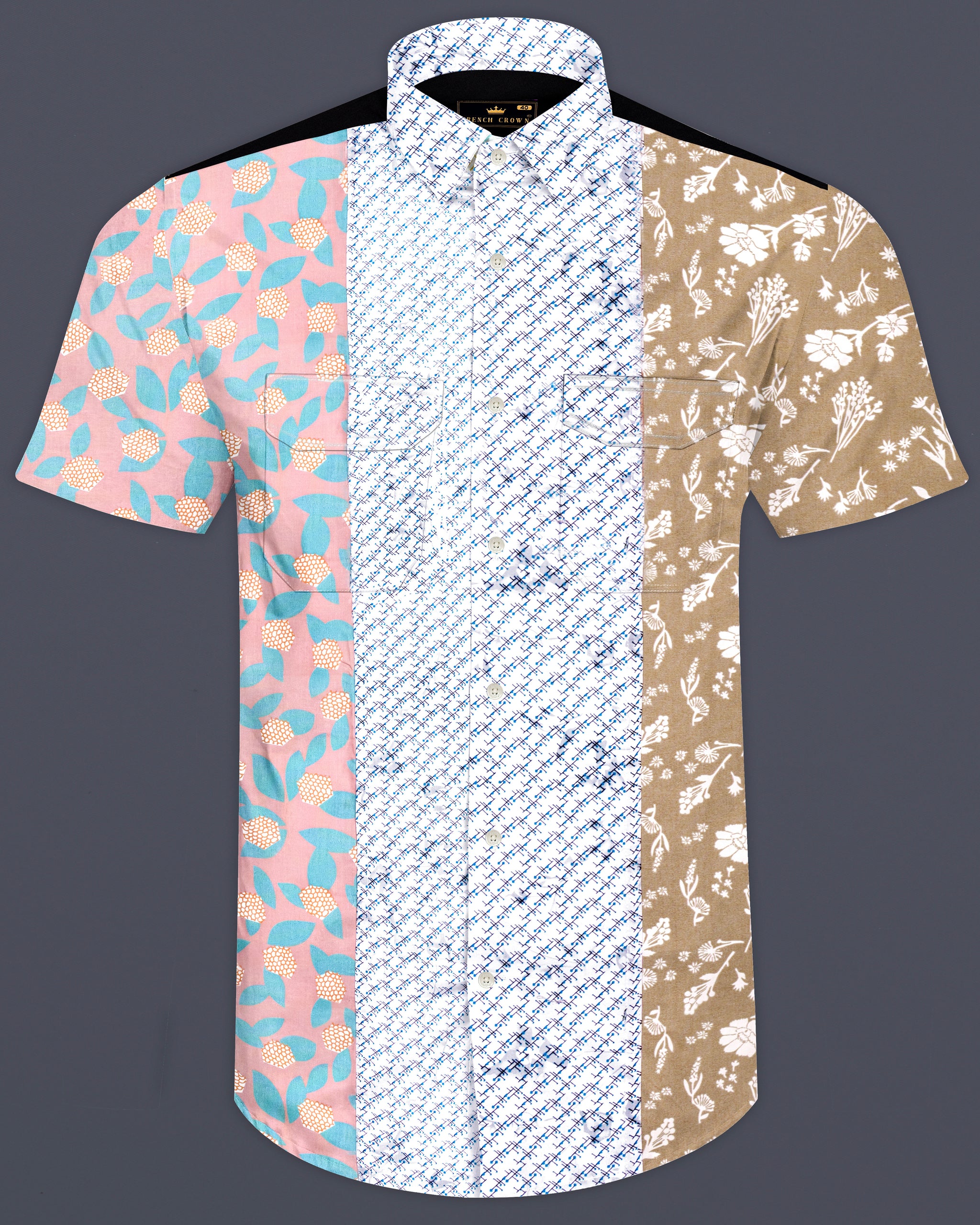 Acapulco Green with Jade Black Casual Prints Premium Cotton Shirt For ...