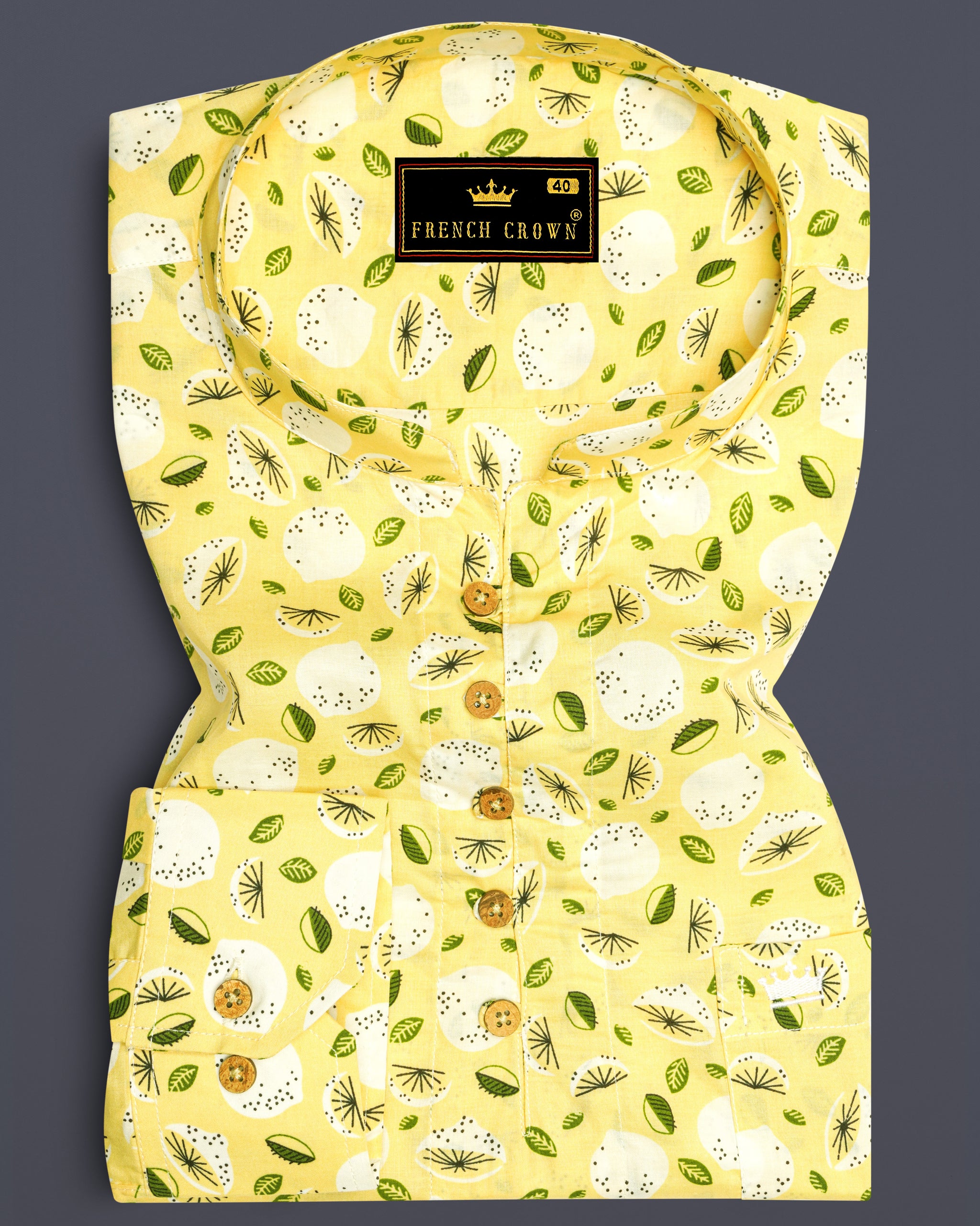 Pale Goldenrod Yellow Stripes Prints Premium Cotton Indian Kurta Style ...