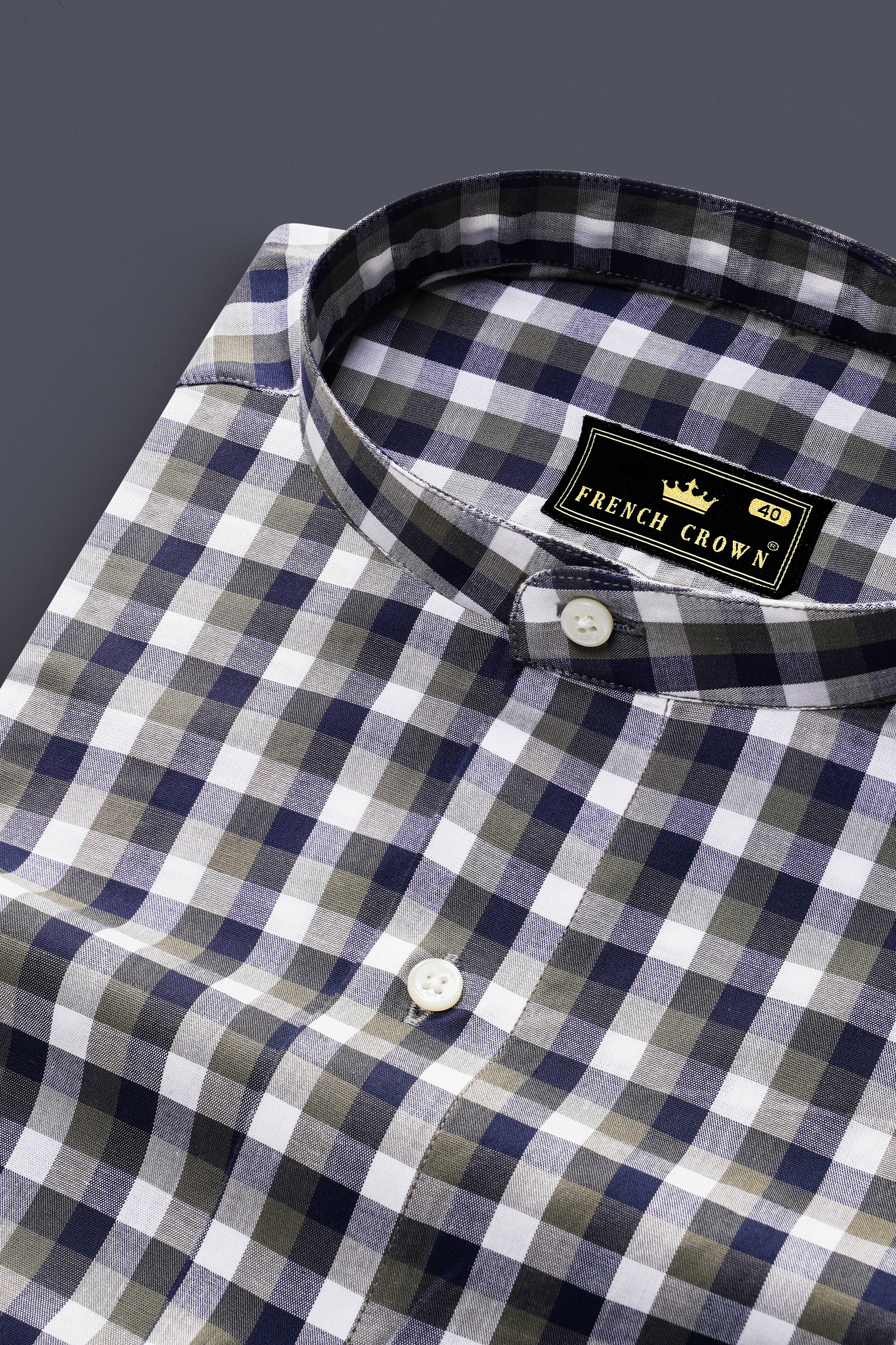 Bright White and Cloud Burst Blue Formal Checks-Plaid Premium Cotton ...