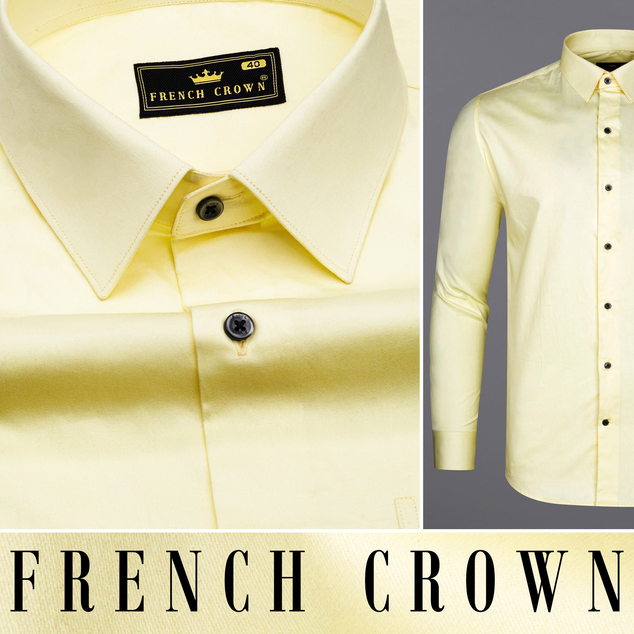 Oasis Yellow Formal/Casual Plain-Solid Premium Cotton Shirt For Men ...