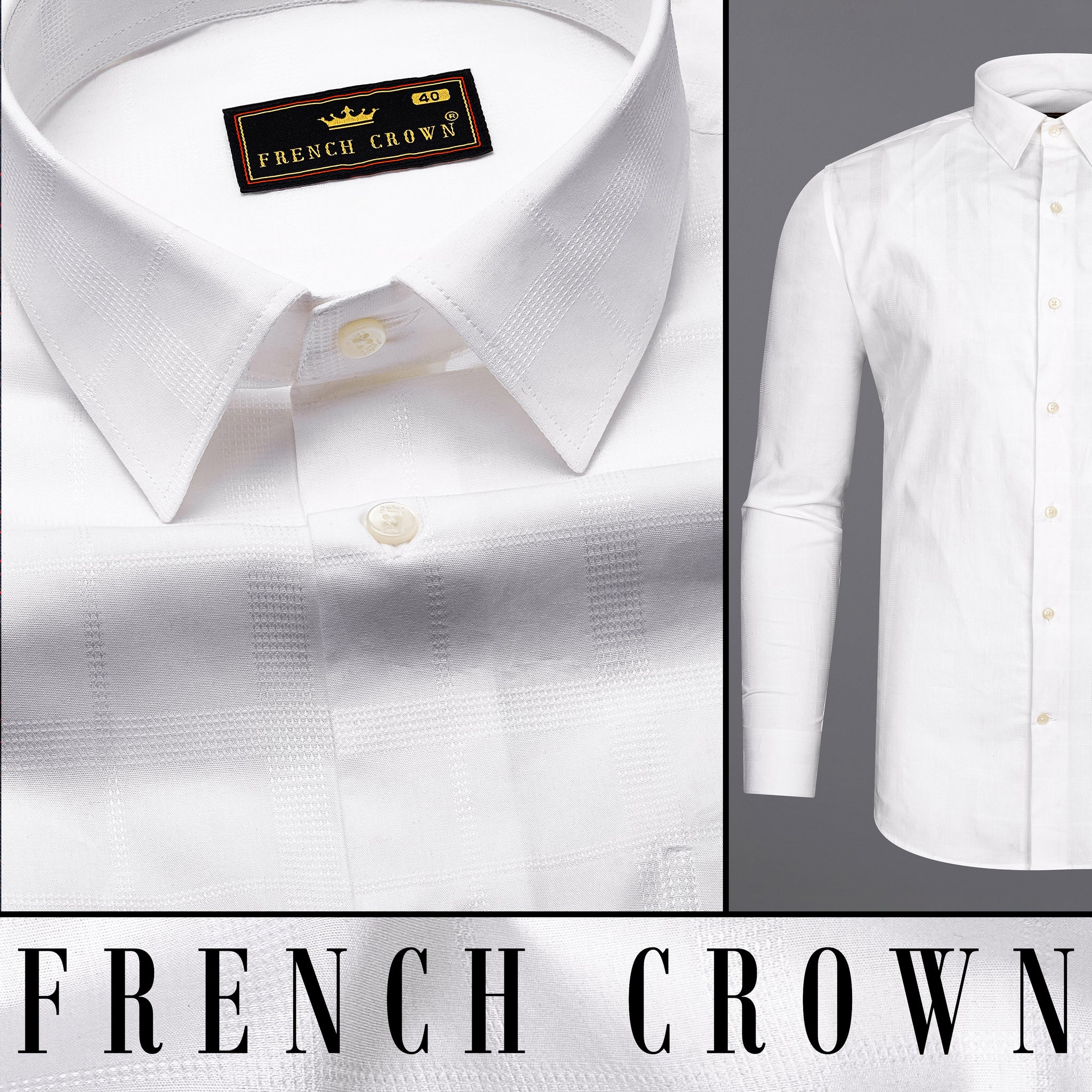 Bright White Formal/Casual Checks-Plaid Premium Cotton Shirt For Men ...