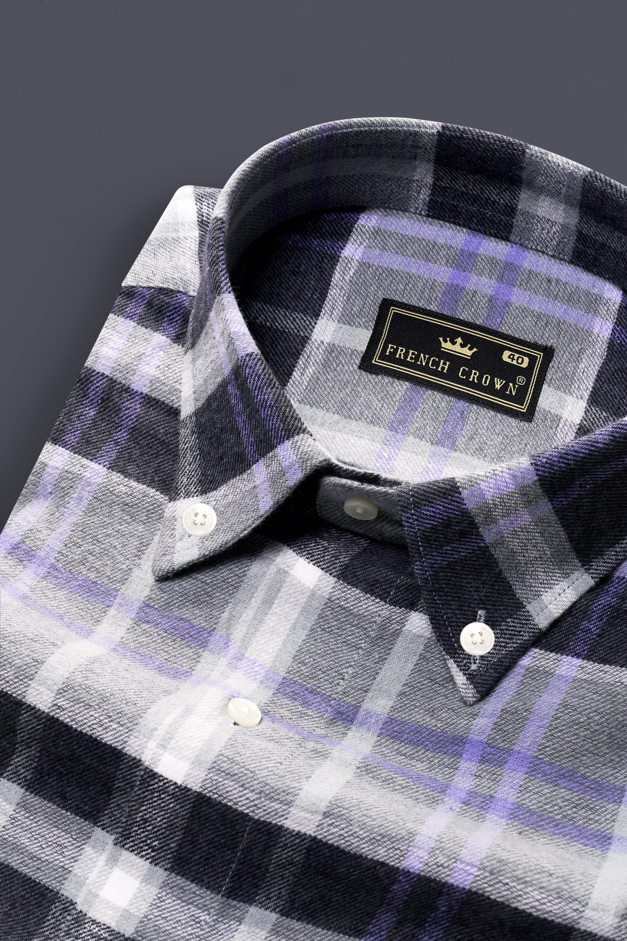 Thunder Black with Spring Gray Formal/Casual Checks-Plaid Premium ...