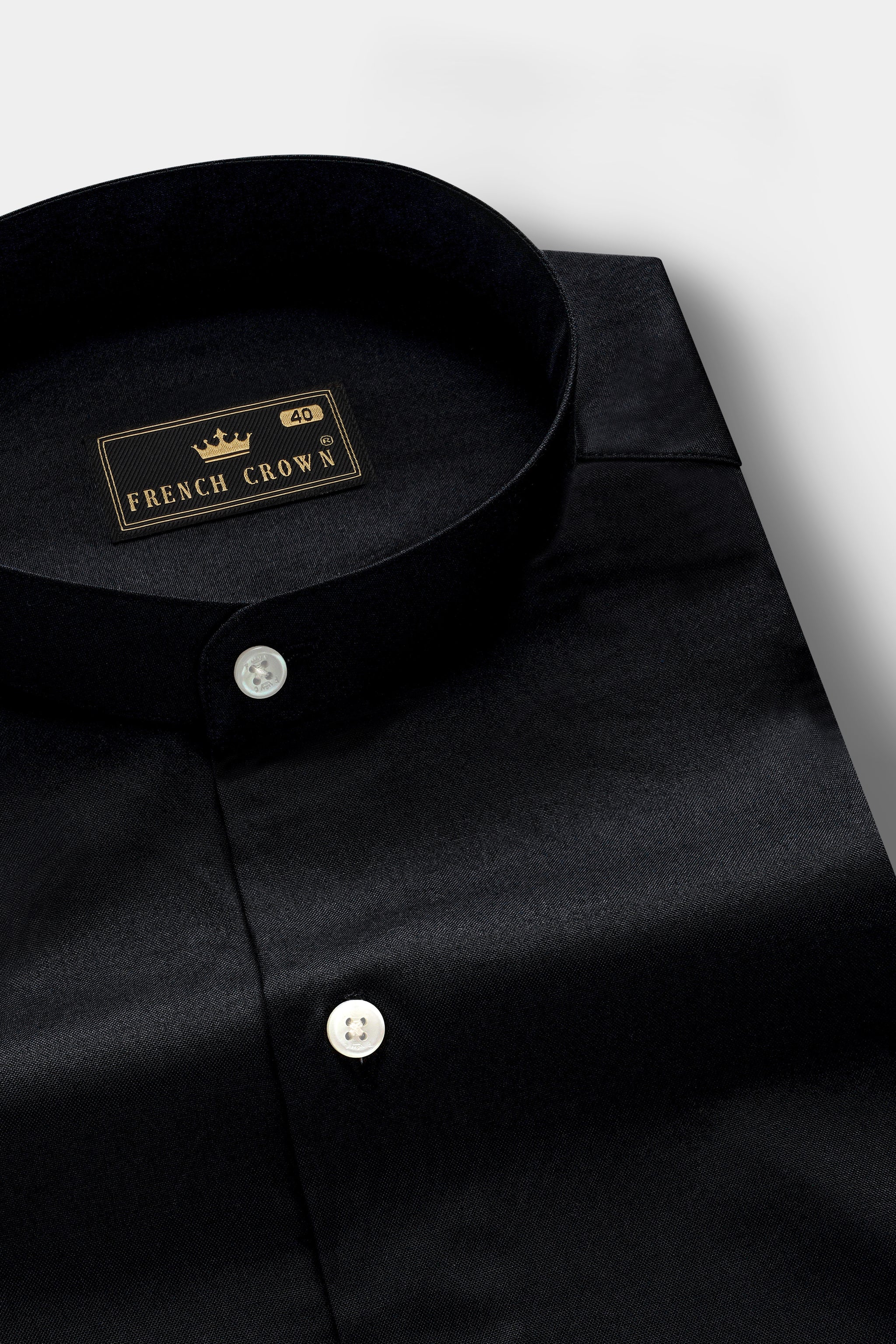Jade Black Formal/Casual Plain-solid Premium Cotton Shirt For Men