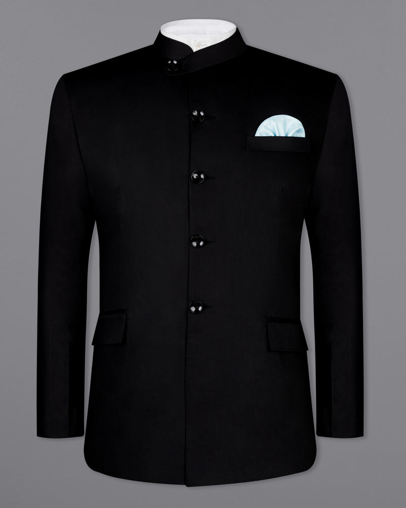 Korean Black (The Best Black We Have) Bandhgala Designer Blazer