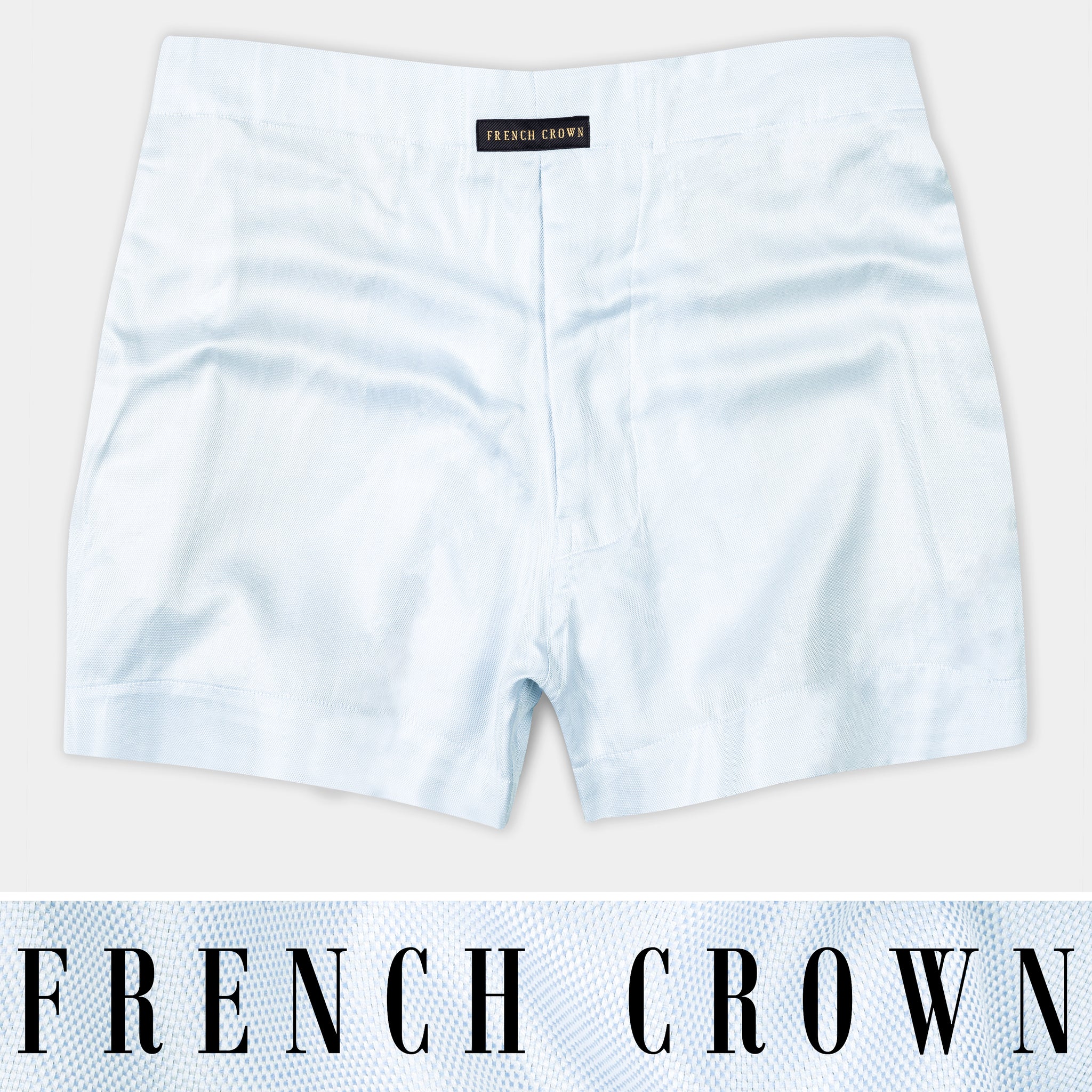 Solitude Blue Textured Premium Cotton Boxers For Man