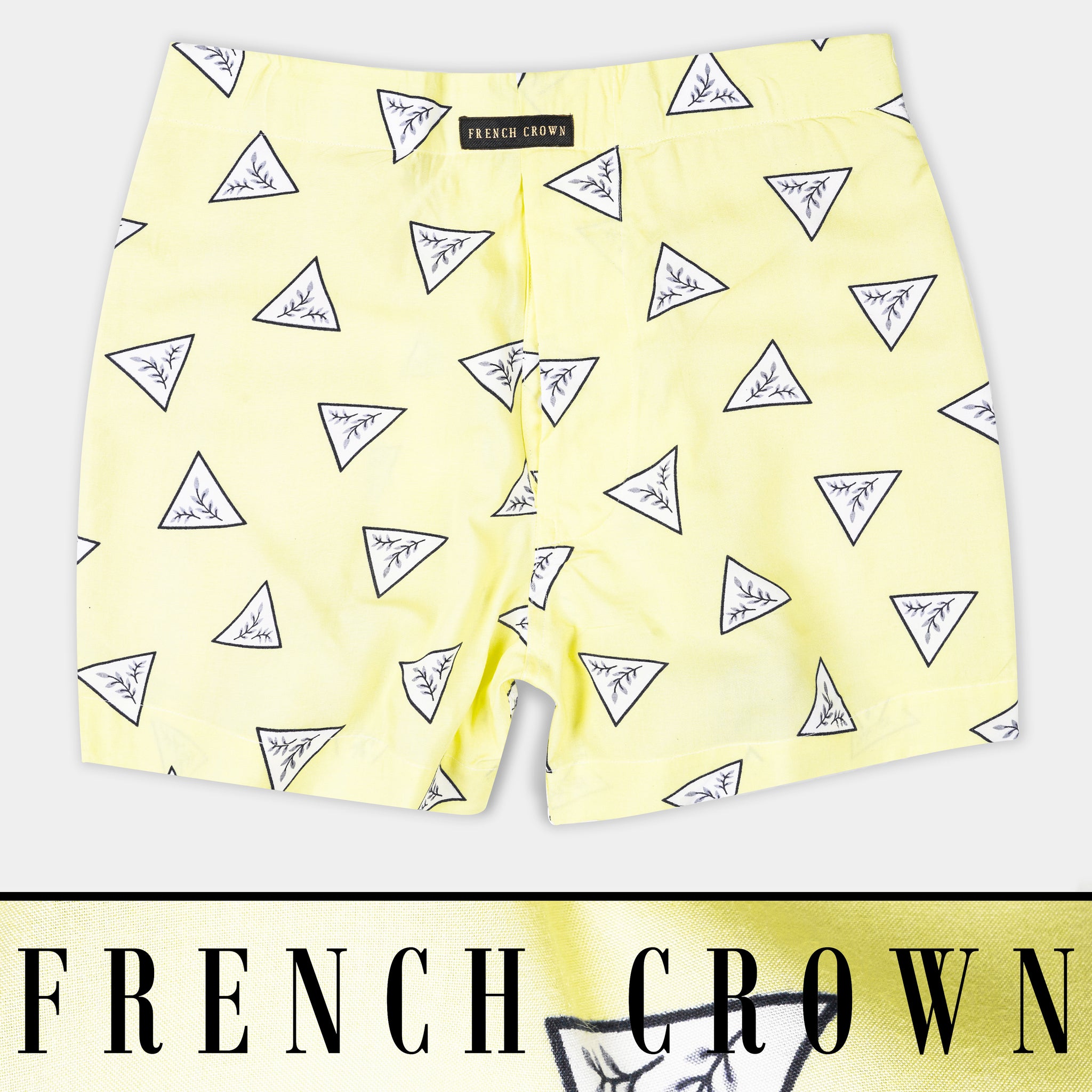 Astra Yellow Prints Premium Cotton Boxers For Man