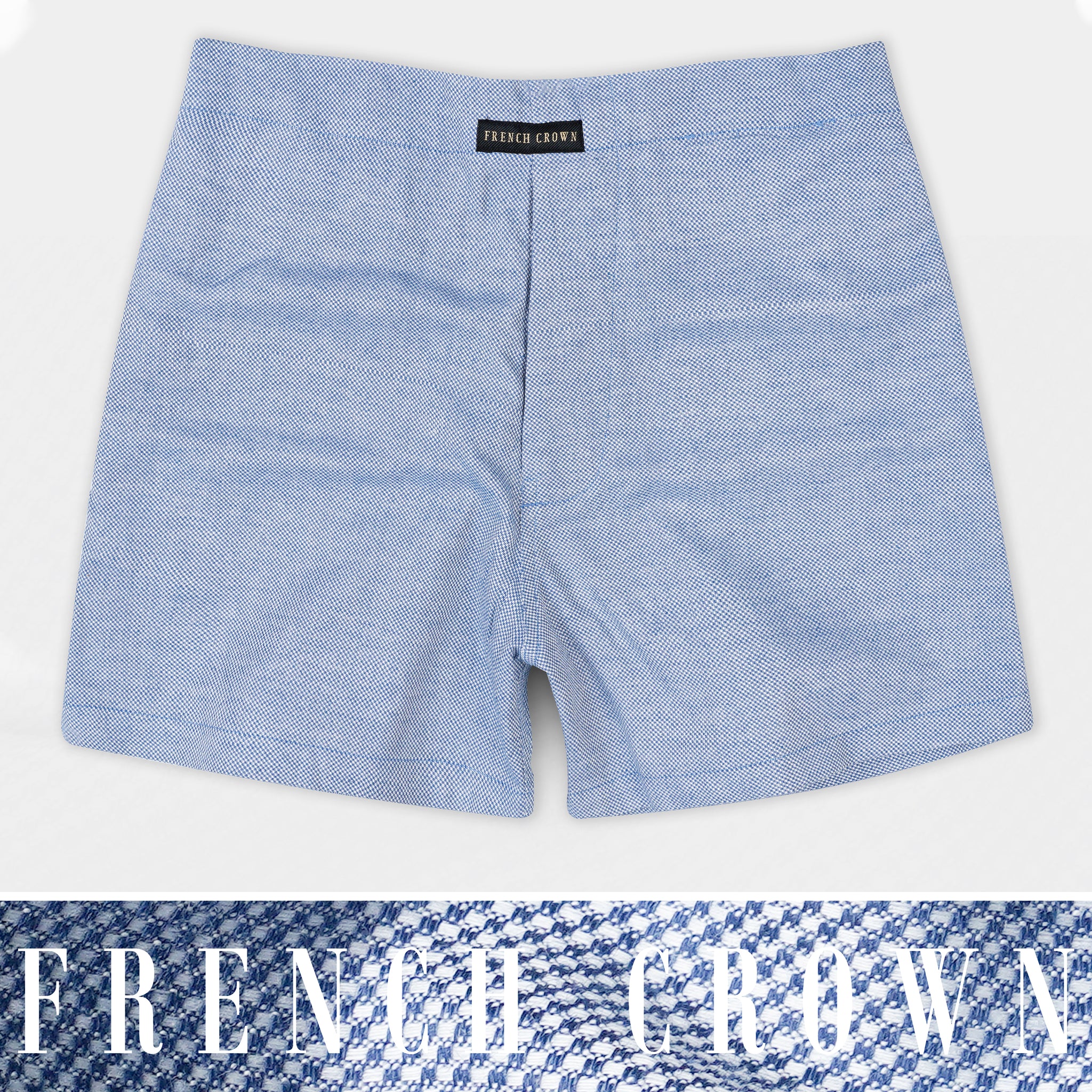 Polo Blue Textured Premium Cotton Boxers For Man