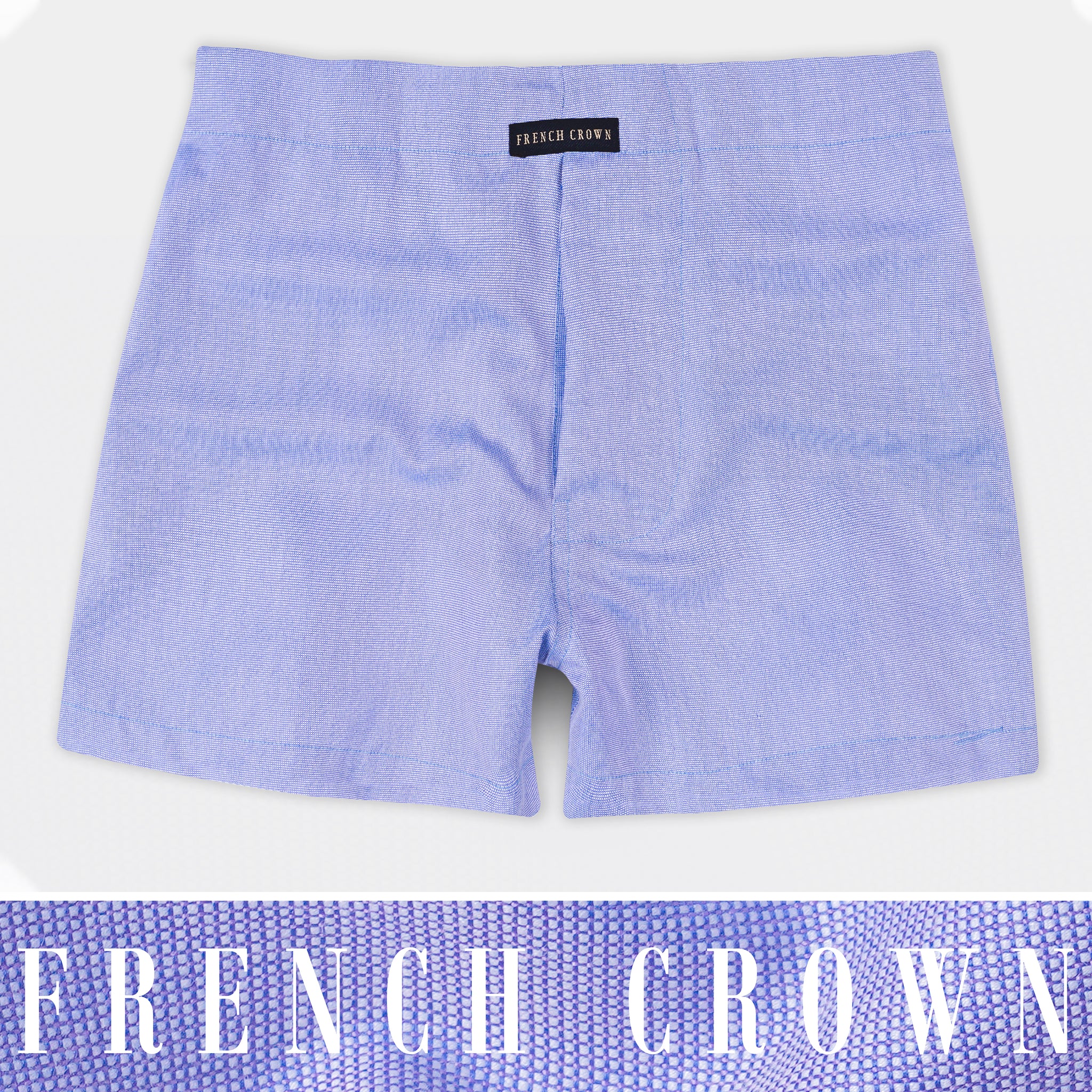 Wistful Blue Textured Premium Cotton Boxers For Man