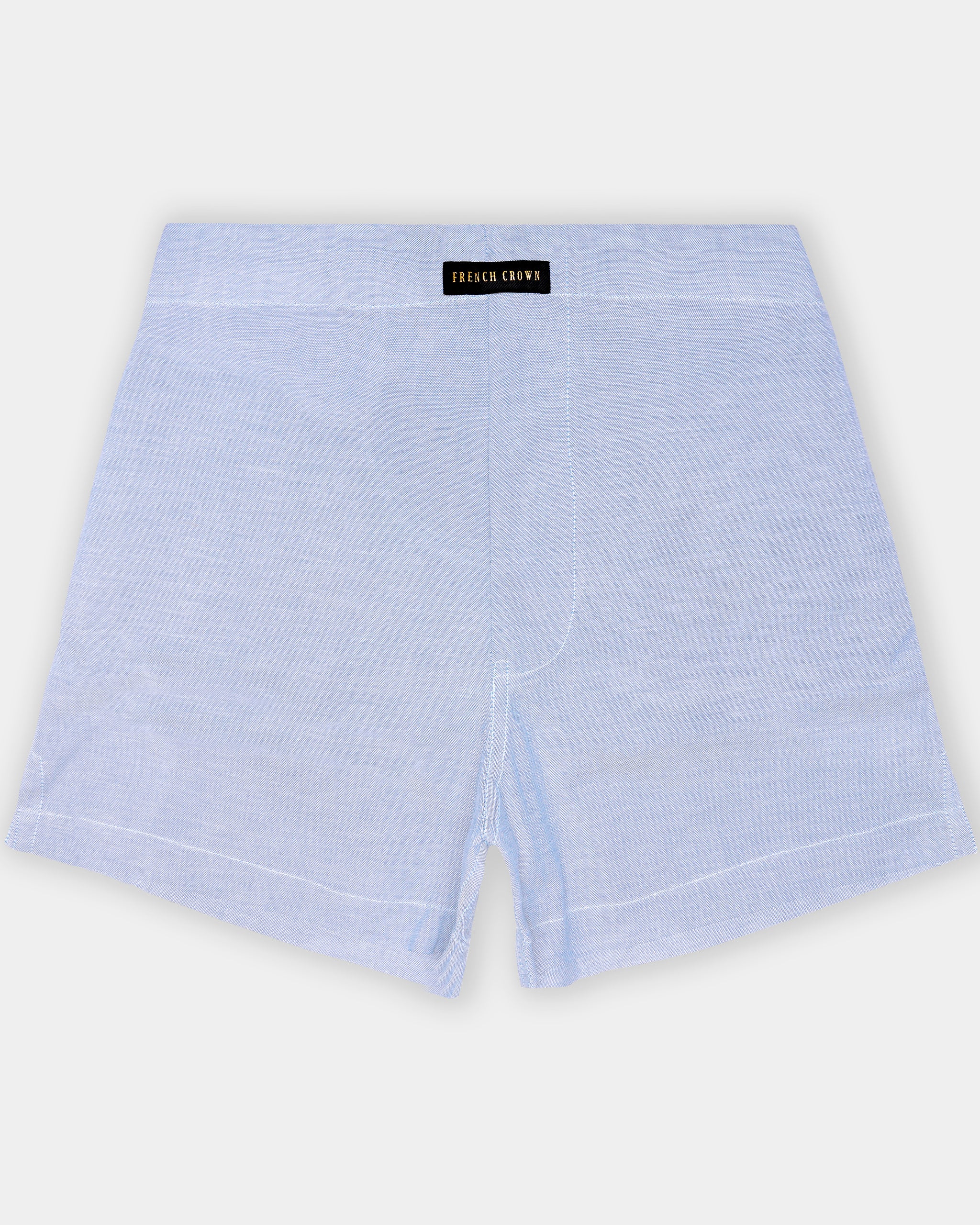Casper Blue Textured Premium Linen Boxers For Man