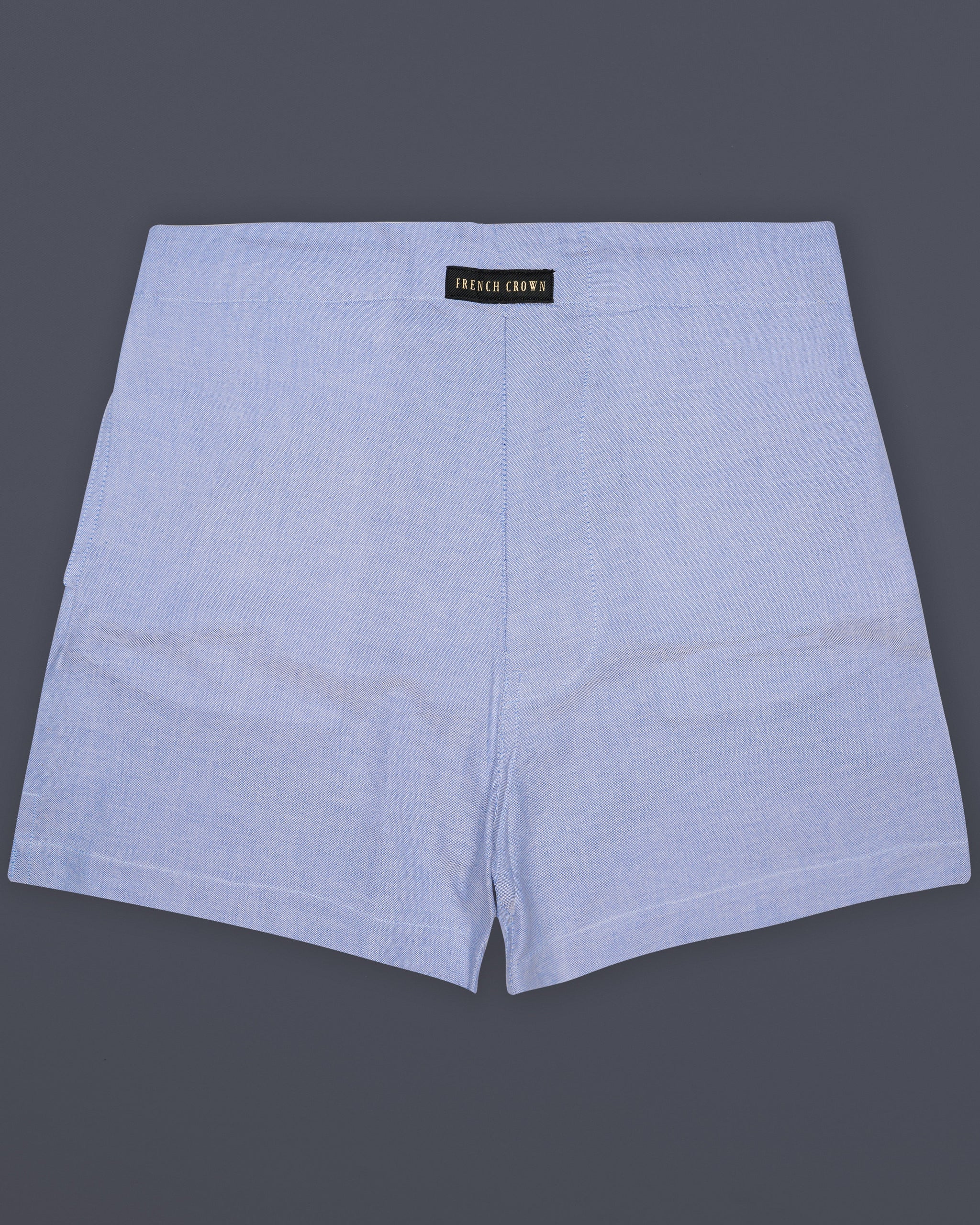Rock Blue Dobby Textured Premium Cotton Boxer For Man
