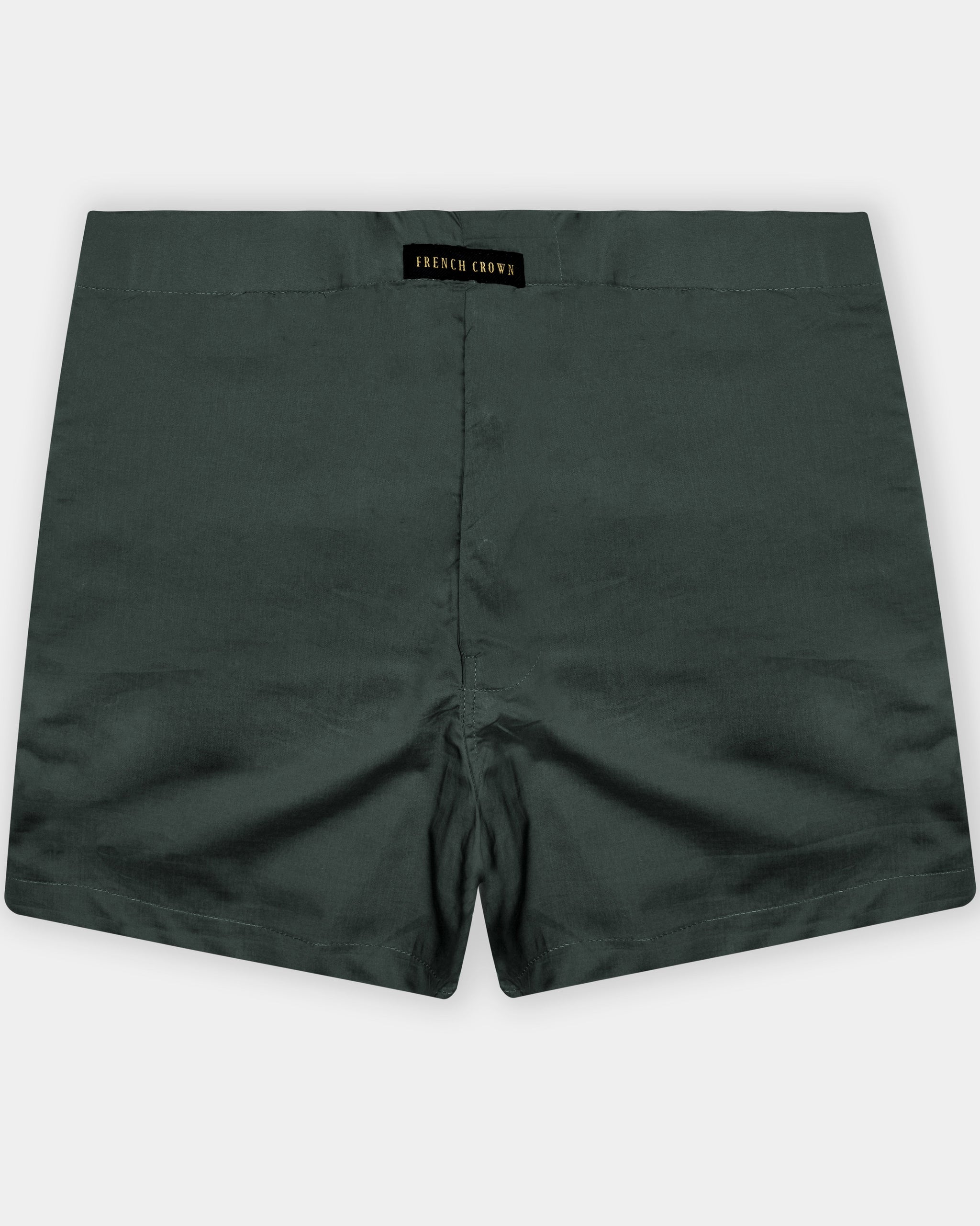 Tactical-Heavy Metal Green Plain Solid Cotton Boxer For Man