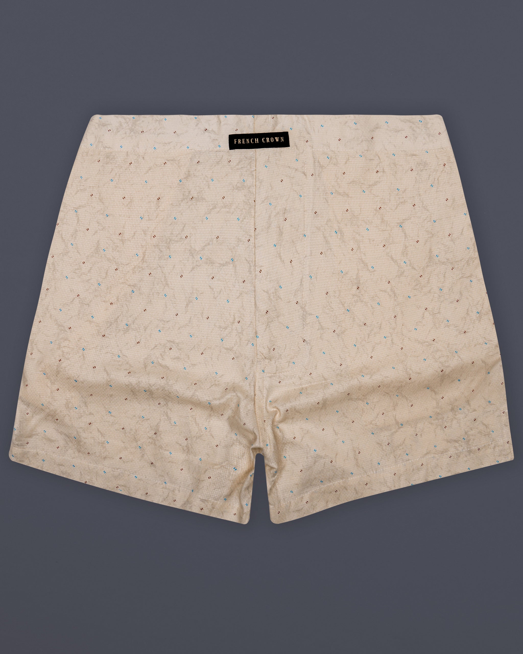 Mellow-Vanilla Cream Prints Cotton Boxer For Man