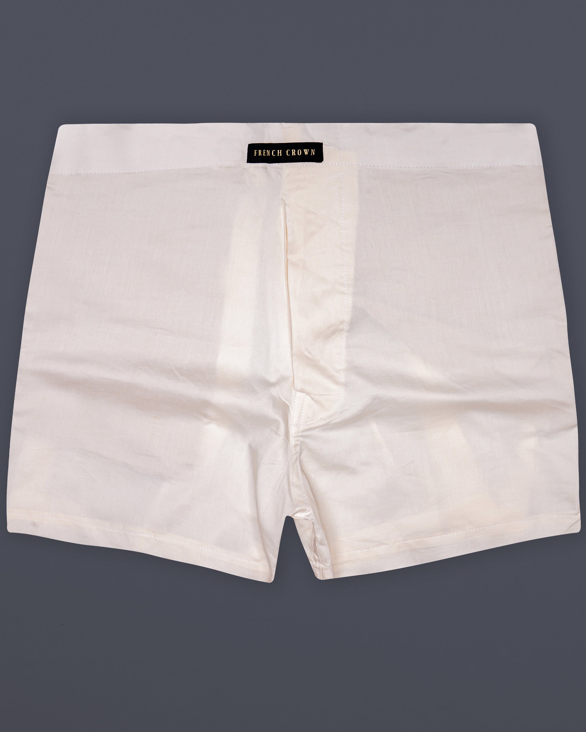 Storm-Foggy Gray Plain Solid Cotton Boxer For Man