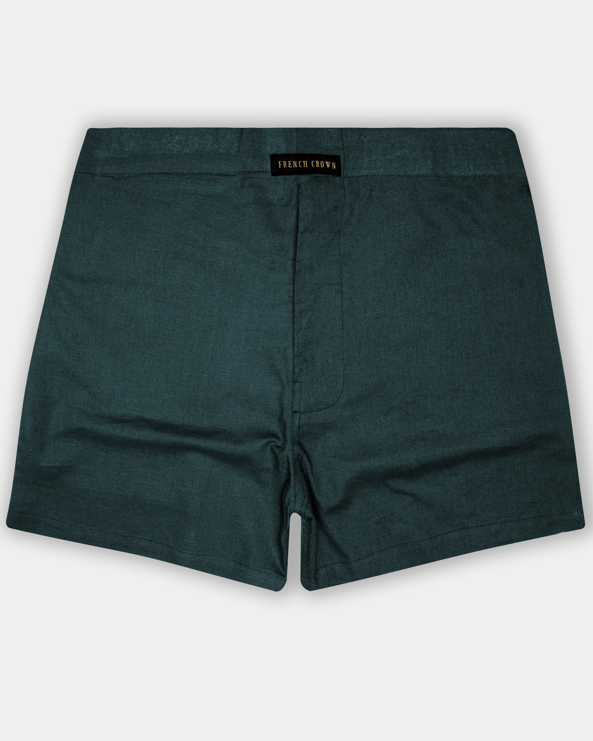 Botanic Bliss-Everglade Green Plain Solid Cotton Boxer For Man