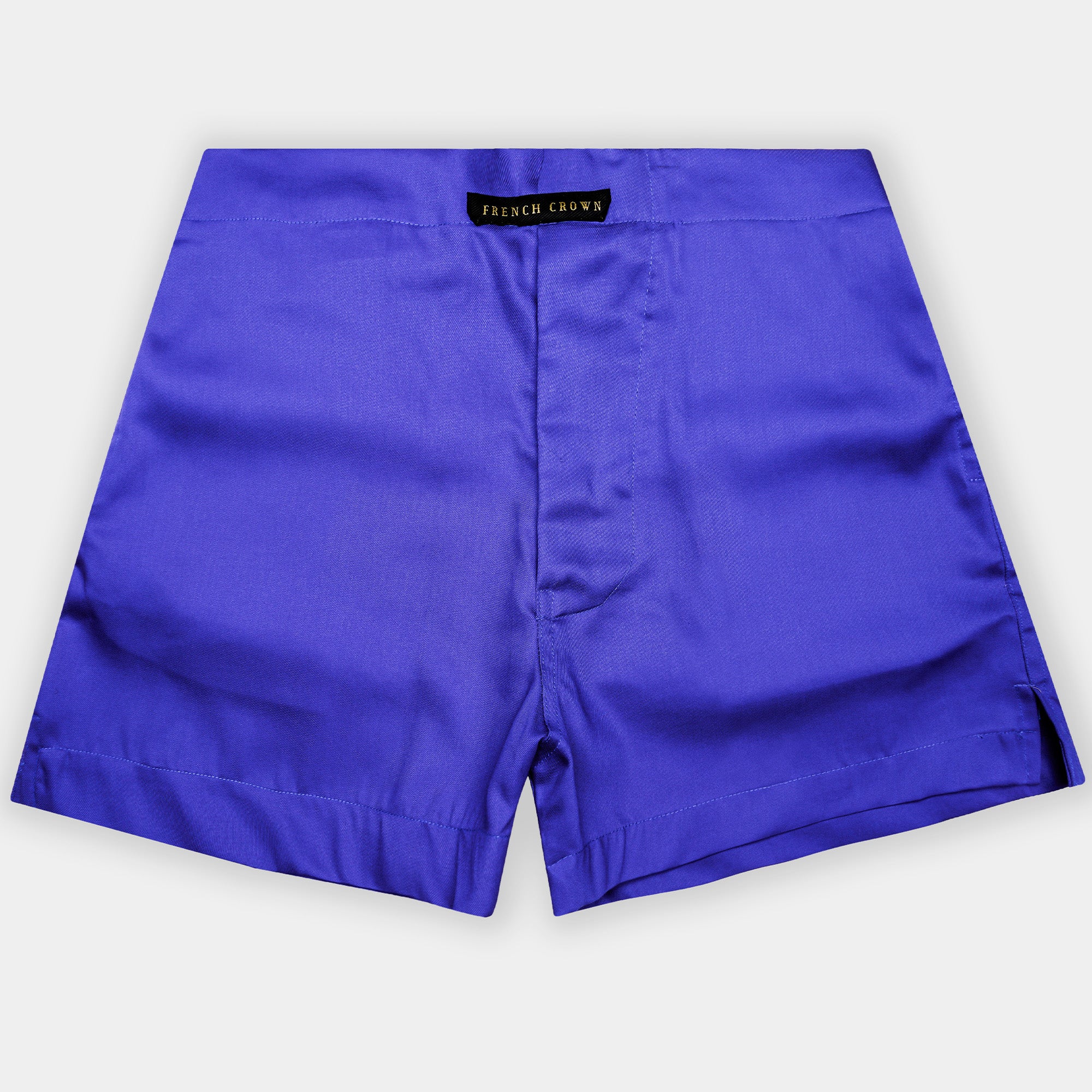 Iris Blue Plain-Solid Premium Linen Boxers For Man