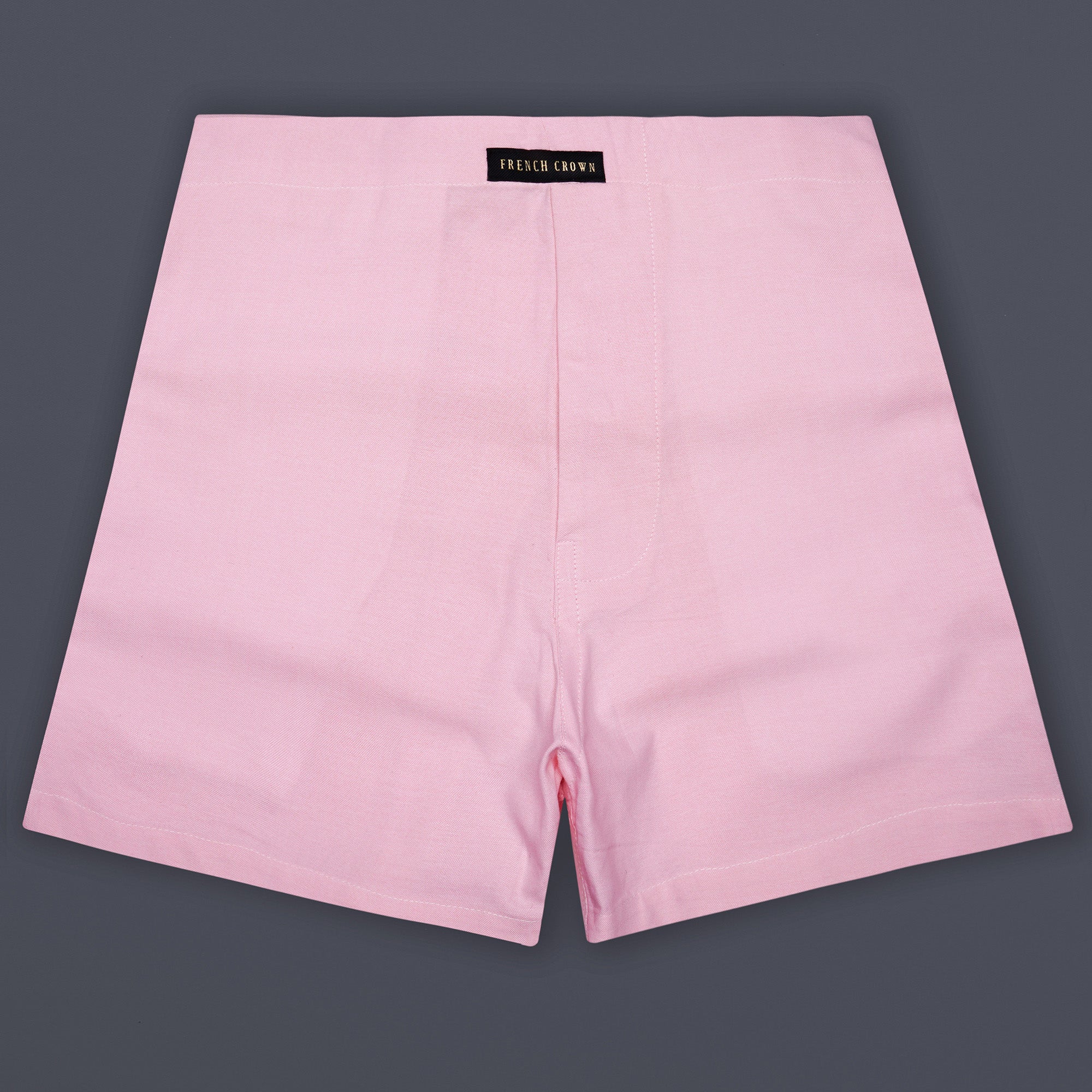 Melanie Pink Plain-Solid Premium Linen Boxers For Man