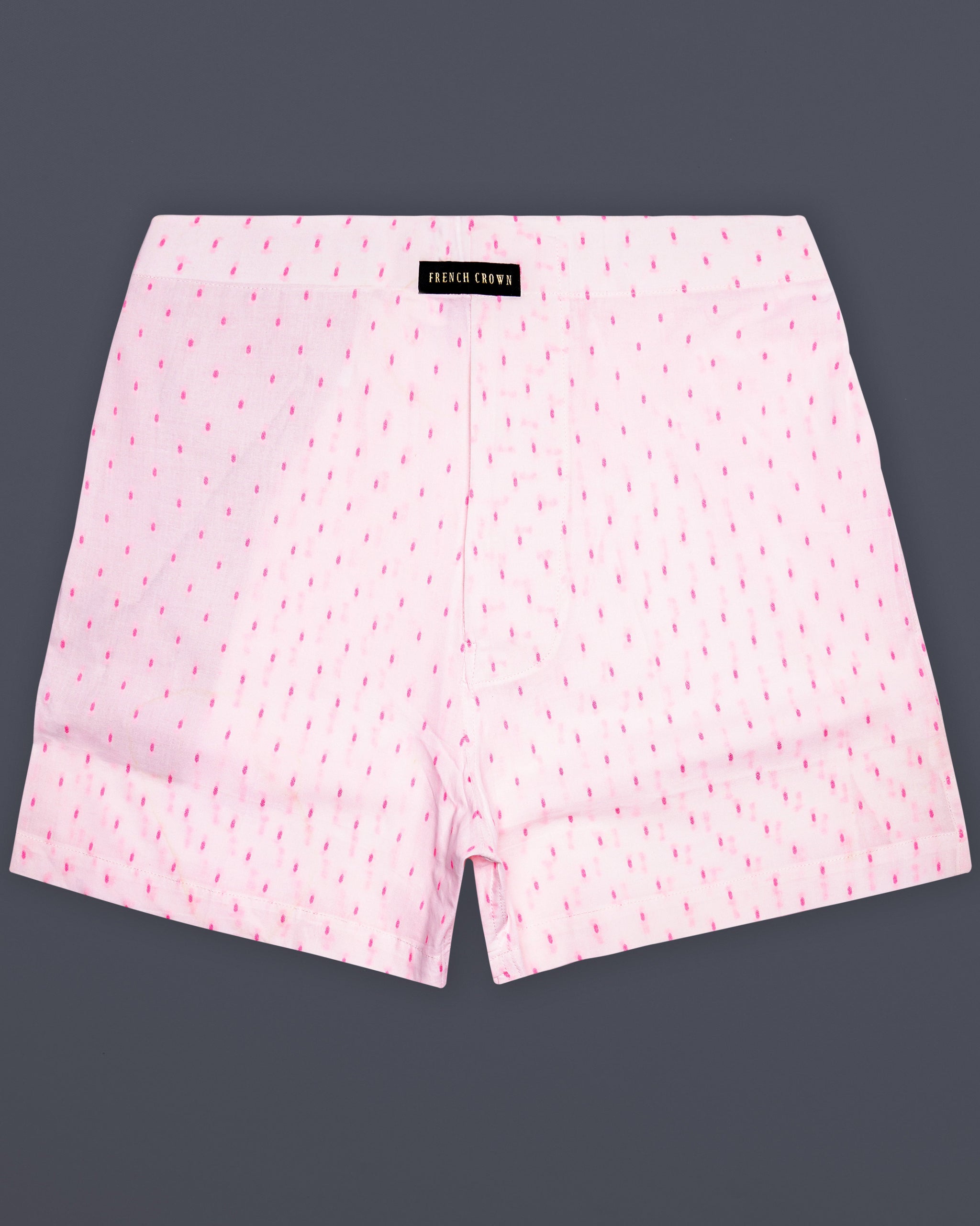 Amour Pink Printed Cotton Boxer For Man