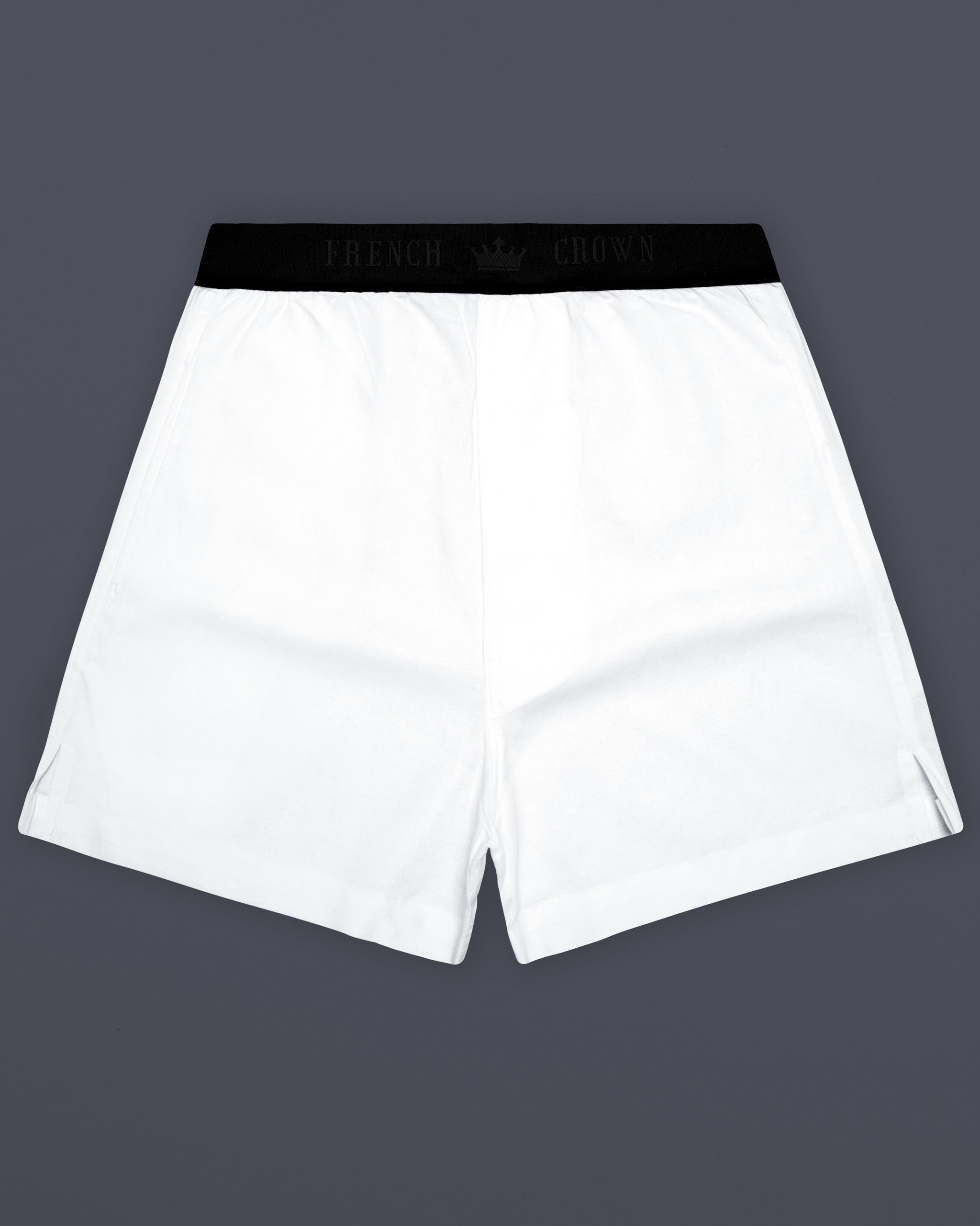 Albionis-Bright White Elastane Stretch Solid Cotton Boxer For Man