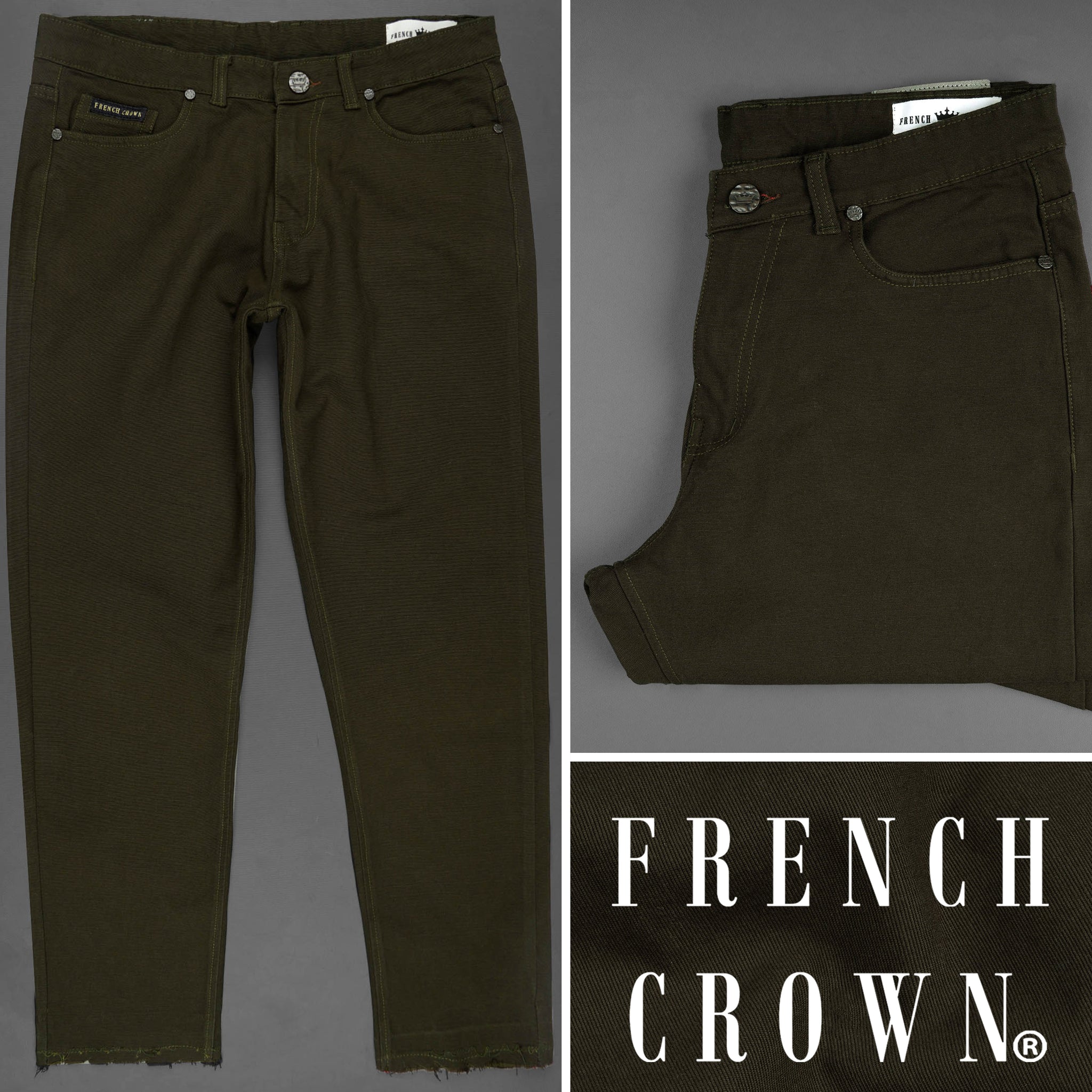 Merlin Green Slim Fit Mid-Rise Clean Look Stretchable Denim Jeans