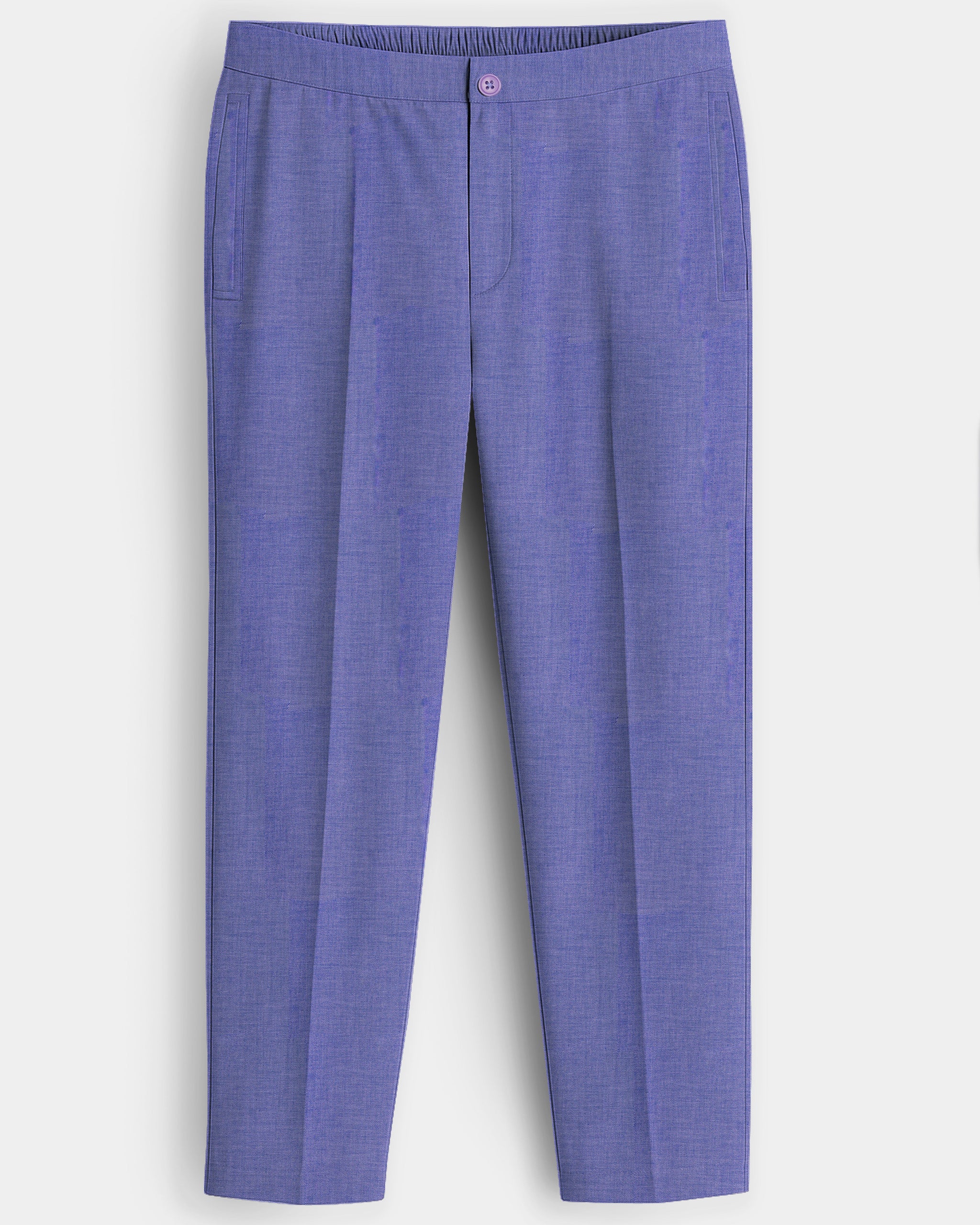 Aurivor-Scampi Blue Textured Premium Cotton Lounge Pants For Men