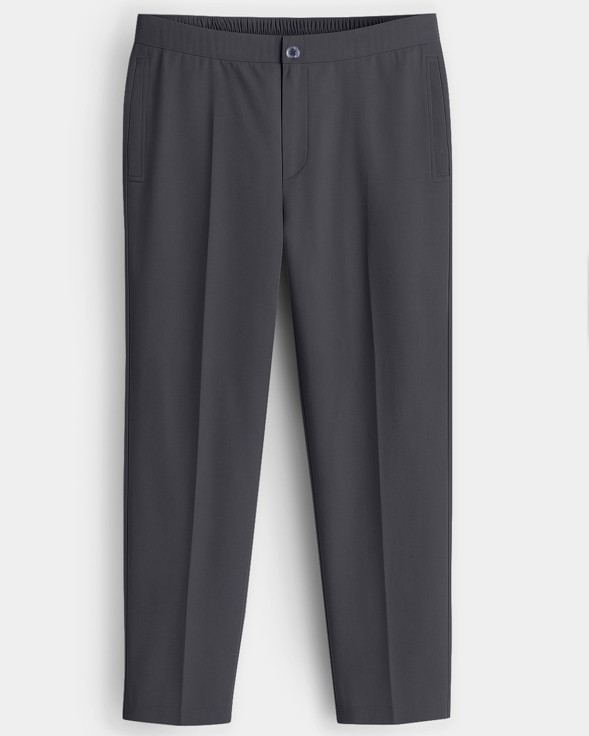 Grivell-Iridium Gray Solid Premium Cotton Lounge Pants For Men