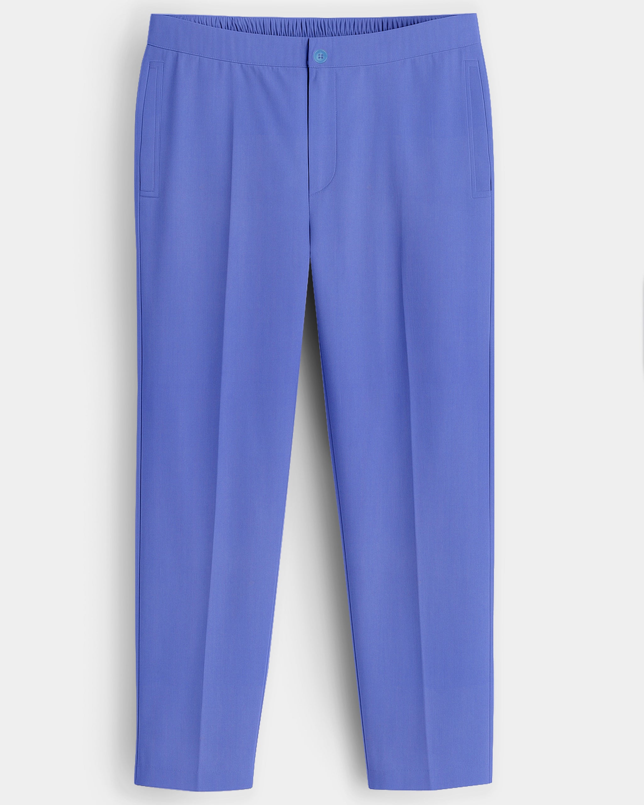 Bluviro-Scampi Blue Solid Premium Cotton Lounge Pants For Men