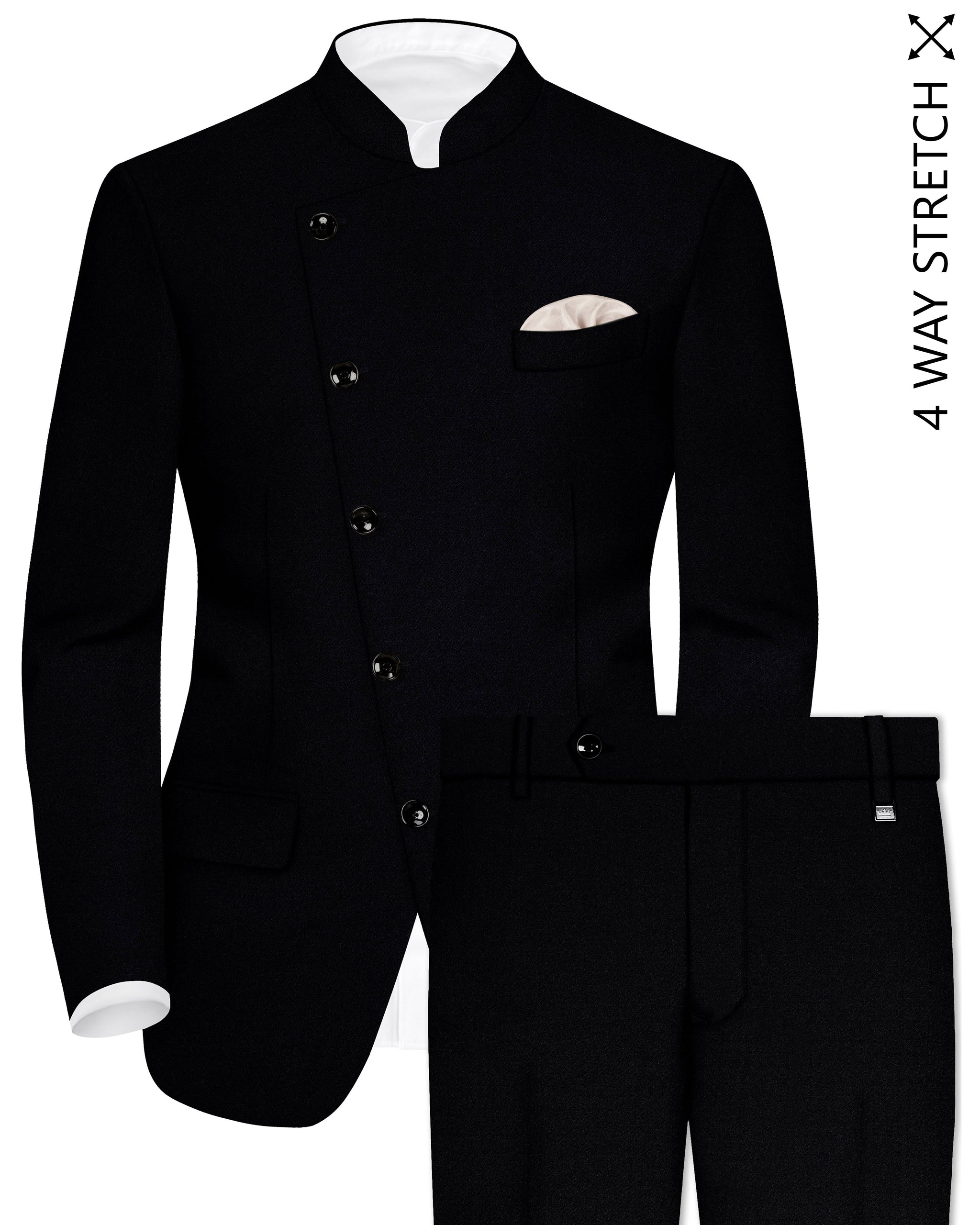 Noirex-Korean Black (The Best Black We Have) Solid Premium Wool Rich ...