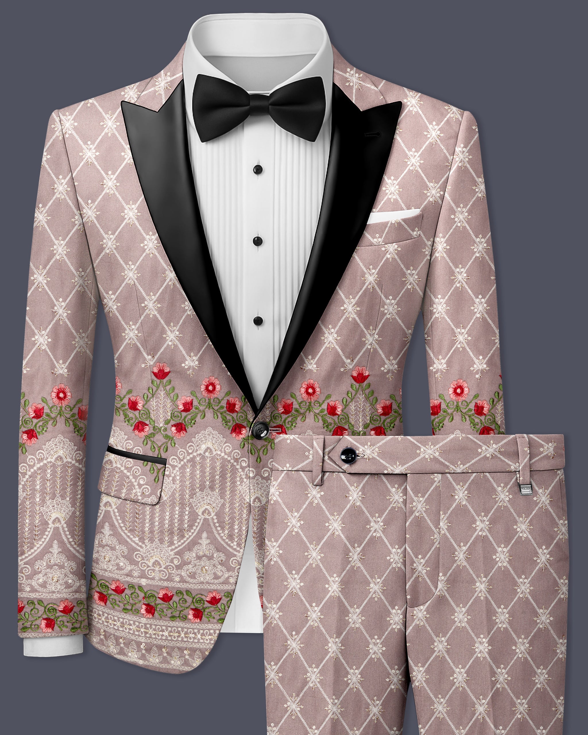 Luminza-Martini Cream Merlot Red Multicolour Textured Premium Polyester ...