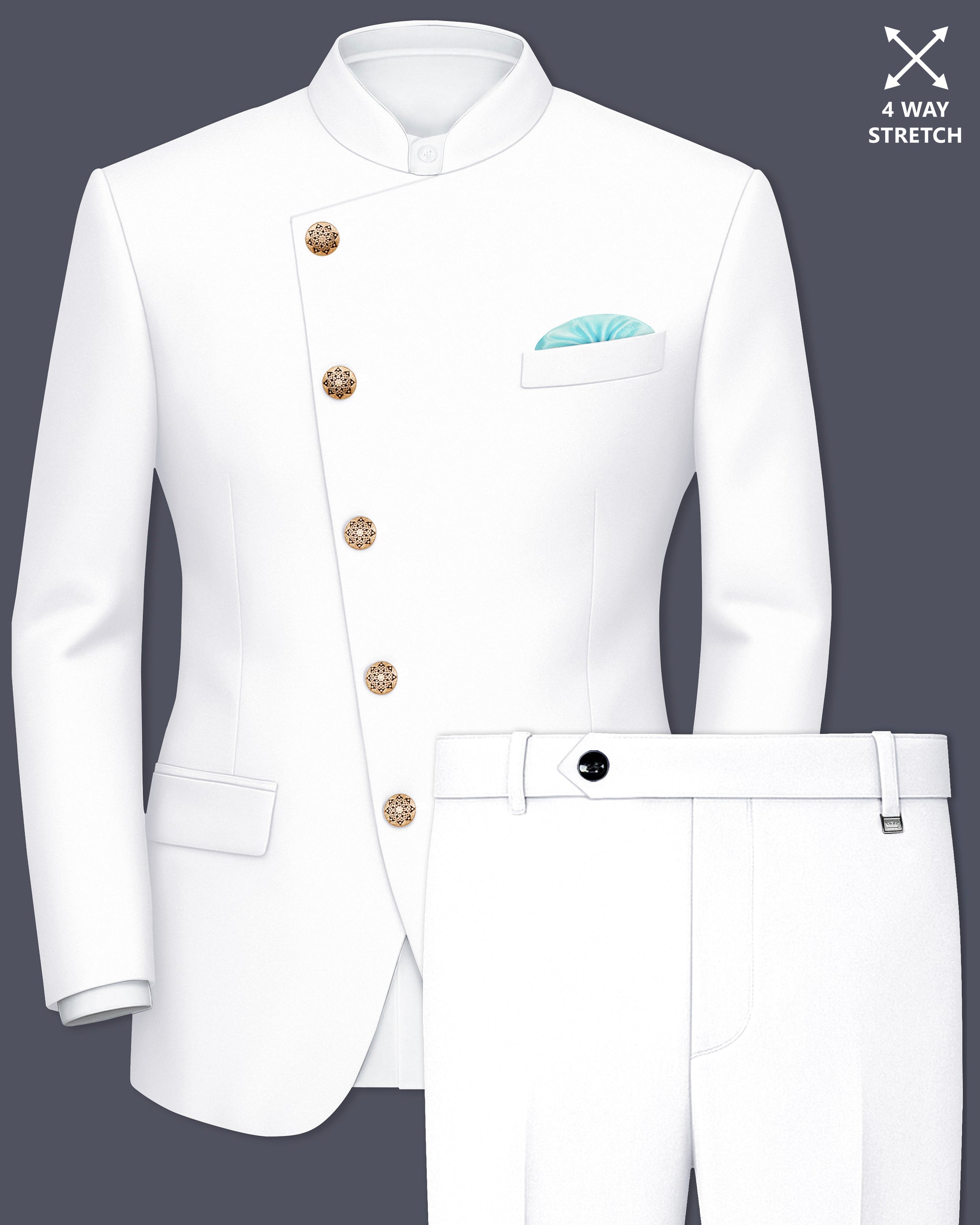 Shiro-Japanese Bright White 4-Way Stretch Weinkle-Free Solid Premium ...