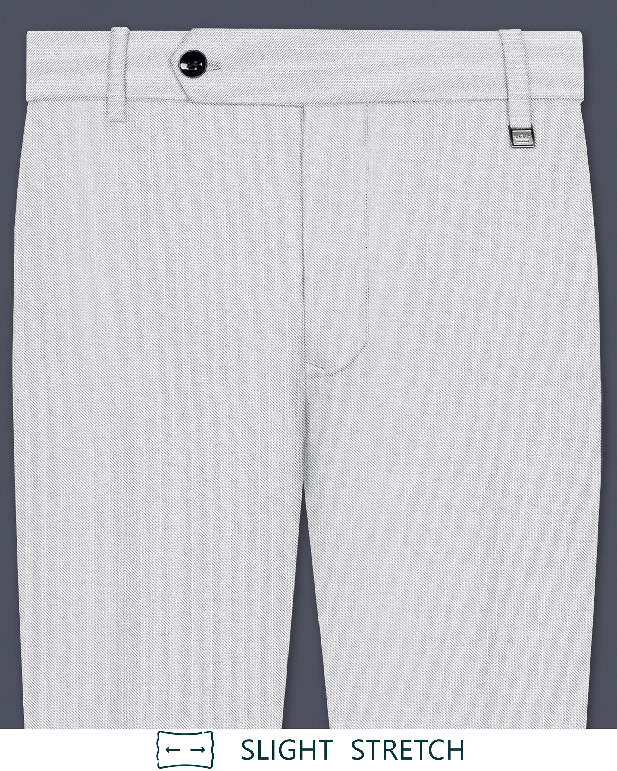 Granite-Alto Gray Solid Premium Wool Rich Pant For Men.