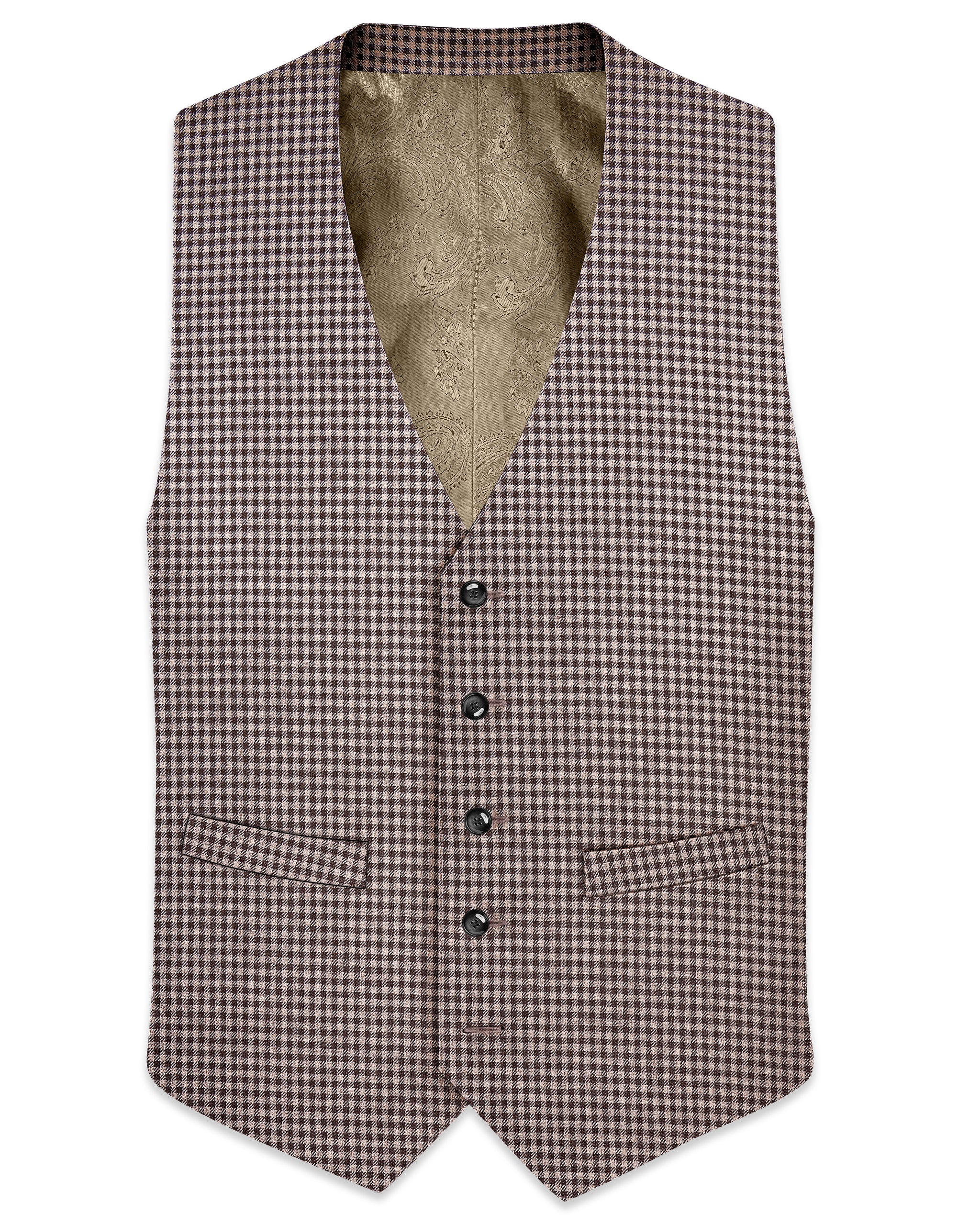 Imperium-Emperor Brown And Swiss Cream Gingham Checks Plaid Premium ...