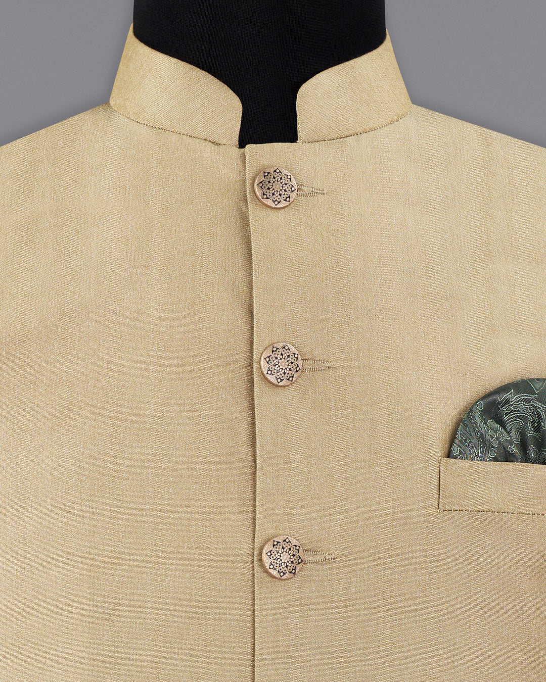 Heathered Light Brown Nehru Jacket WC2718-36, WC2718-38, WC2718-40 ...