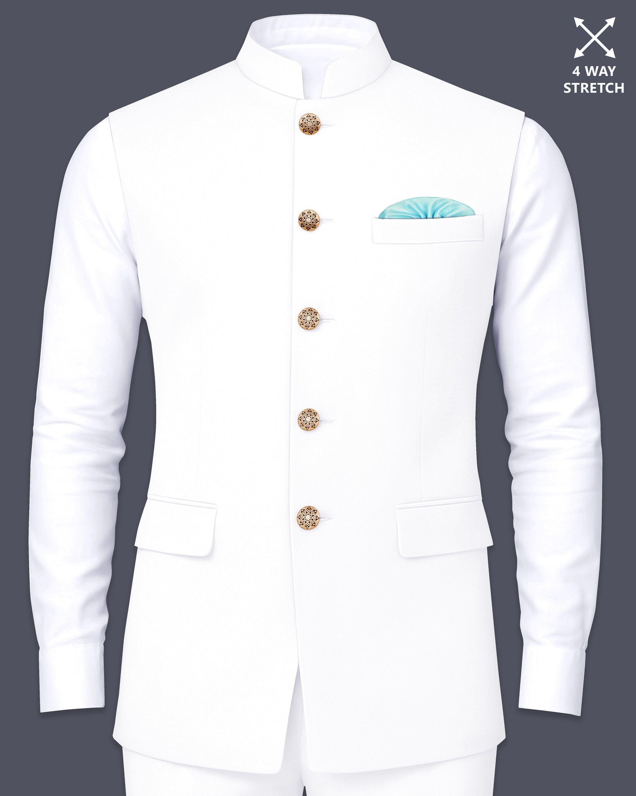 Shiro-Japanese Bright White 4-Way Stretch Weinkle-Free Solid Premium ...