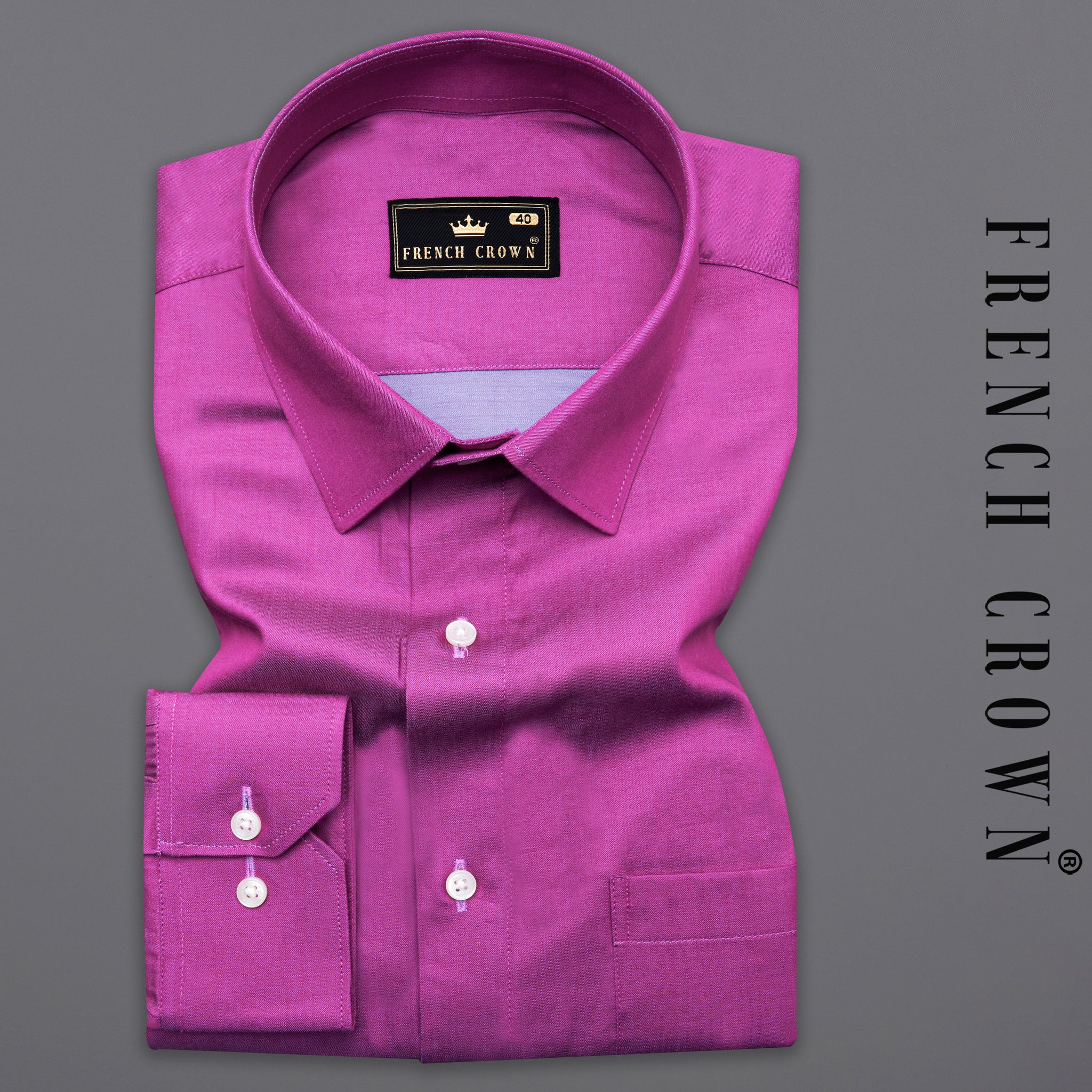 Violet Formal/Casual Textured Premium Cotton Shirt For Men - Rare ...