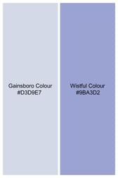 Gainsboro Gray with Wistflul Blue Formal/Casual Prints Premium Cotton ...